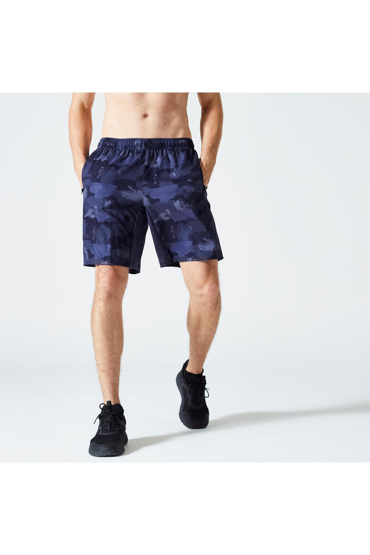 Decathlon Domyos Erkek Fitness Şortu - Mavi / Kamuflaj Desenli - Fst120 Fiyatı, Yorumları - Trendyol