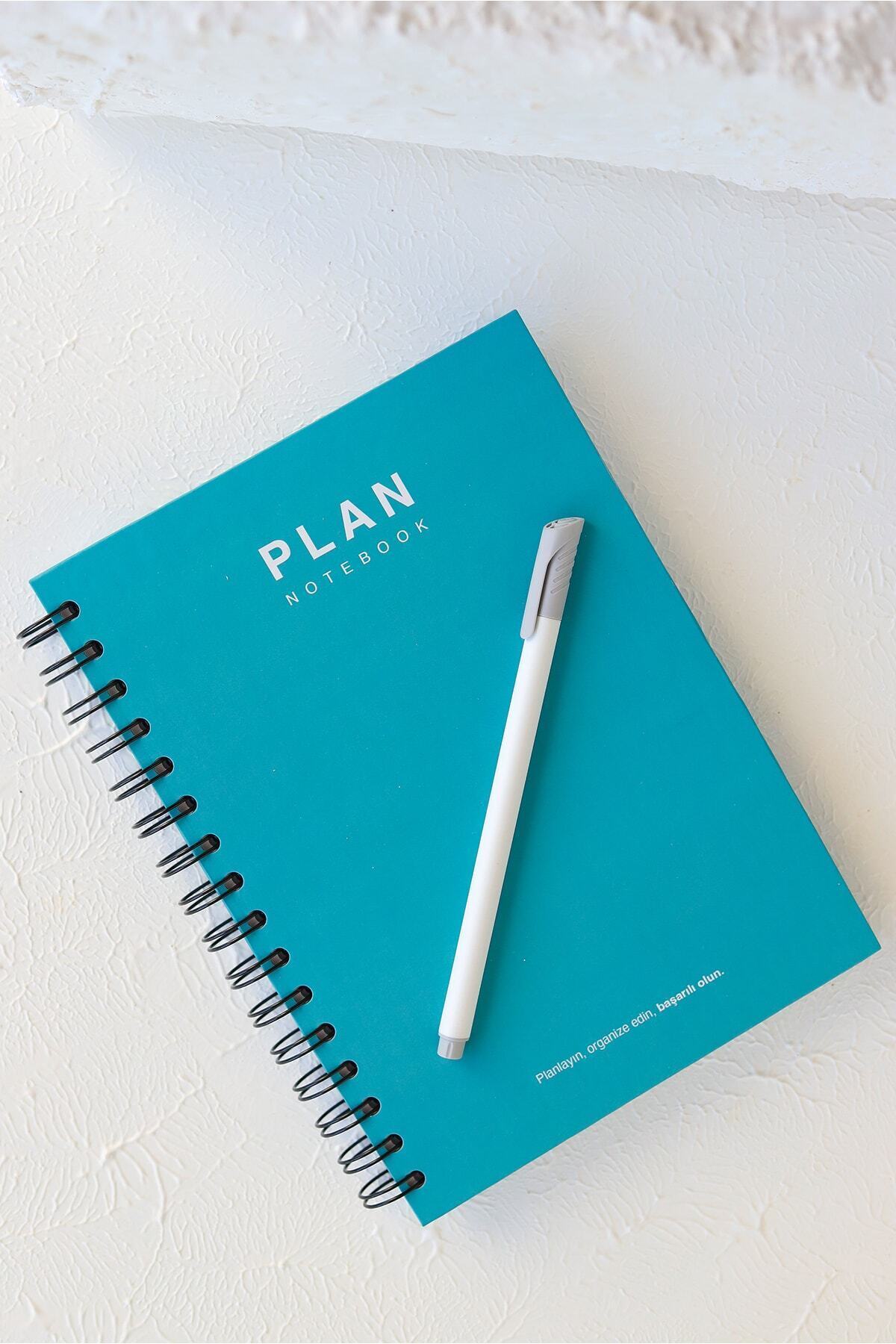 Deep Notebook Süresiz Planlayıcı Ajanda A5 Spiralli Turkuaz Renk Klasik ...