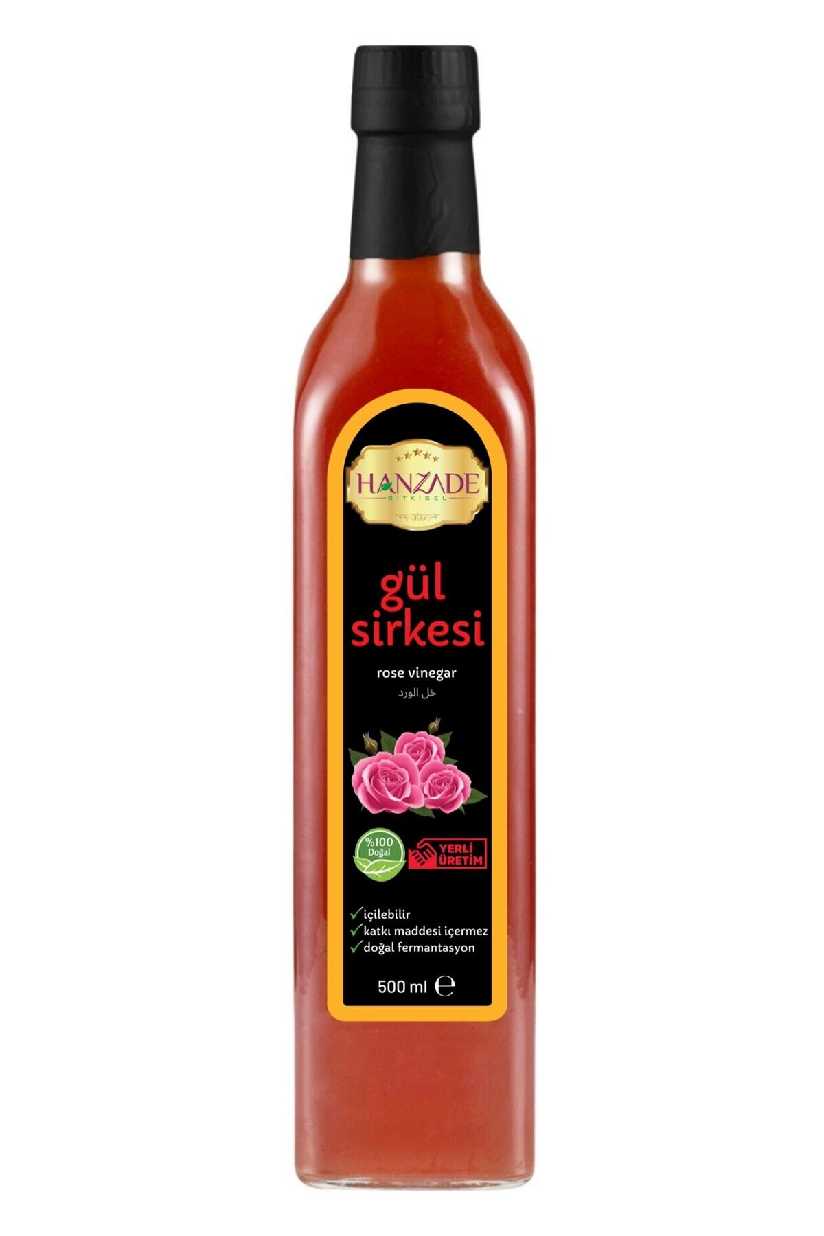 Hanzade Bitkisel Gül Sirkesi 500 ml Doğal Fermante Saf Içilebilir ...