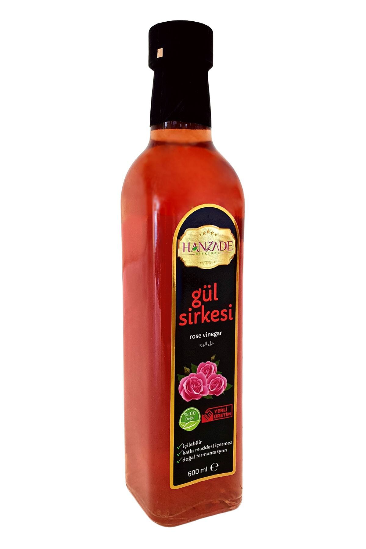 Hanzade Bitkisel Gül Sirkesi 500 ml X 6 Adet Doğal Fermante Saf ...