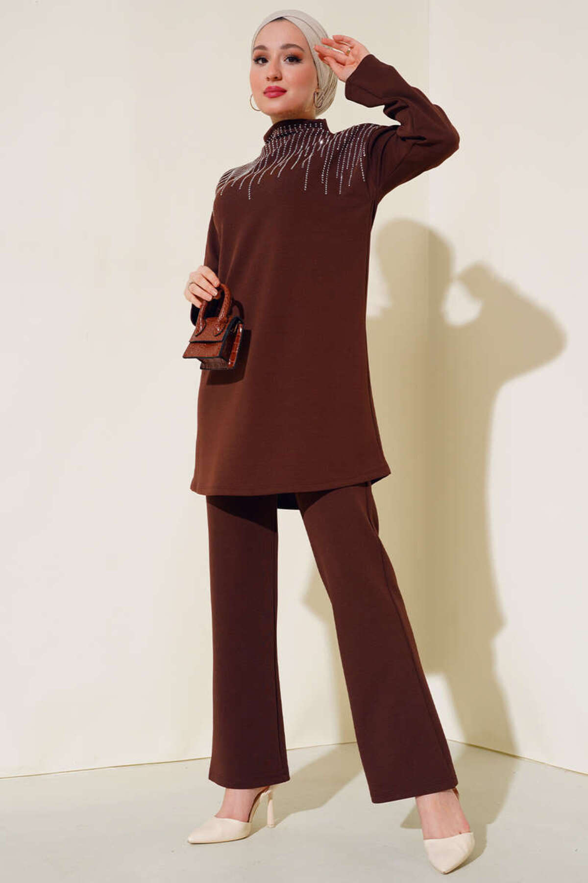 VOLT CLOTHİNG Kadın Önü Taşlı İkili Takım Fiyatı, Yorumları - Trendyol
