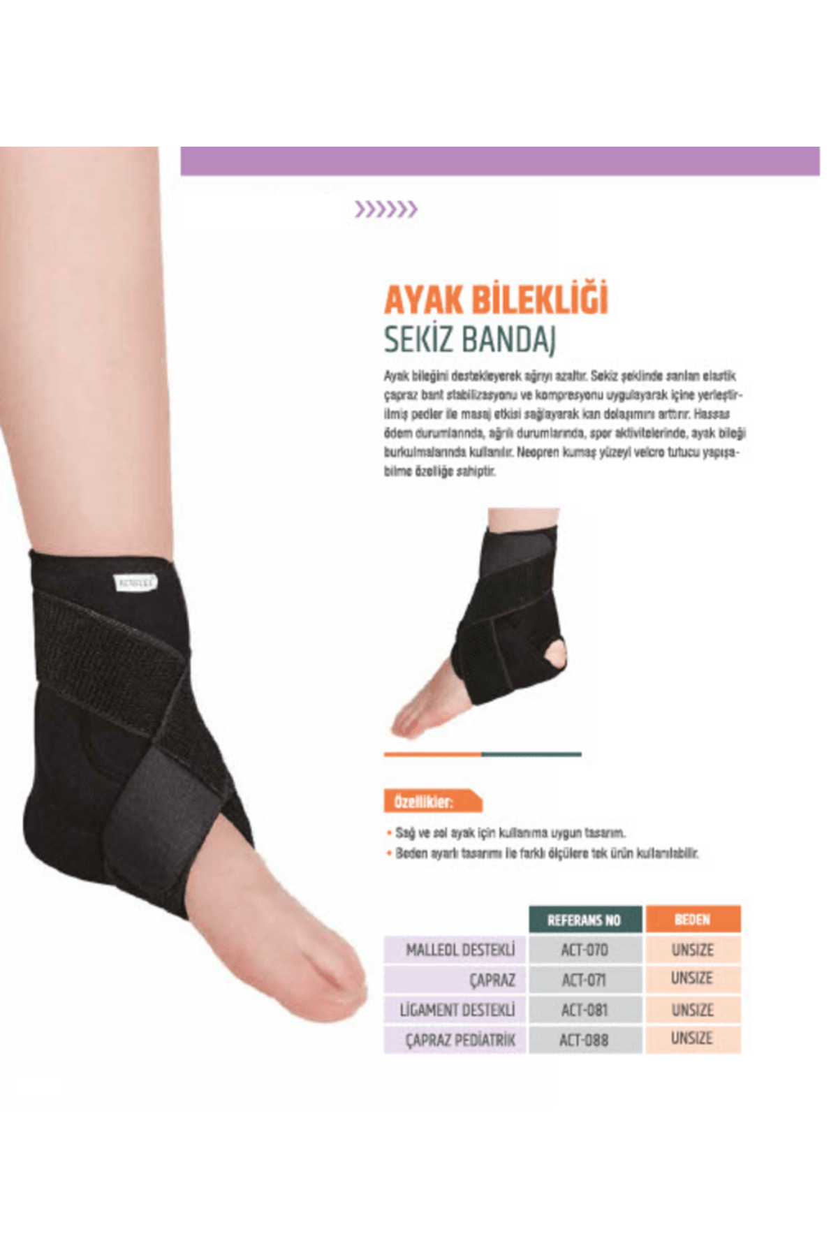 ACTİFLEX LİGAMENT DESTEKLİ 8 BANDAJ AYAK BİLEKLİĞİFiyatı, Yorumları ...