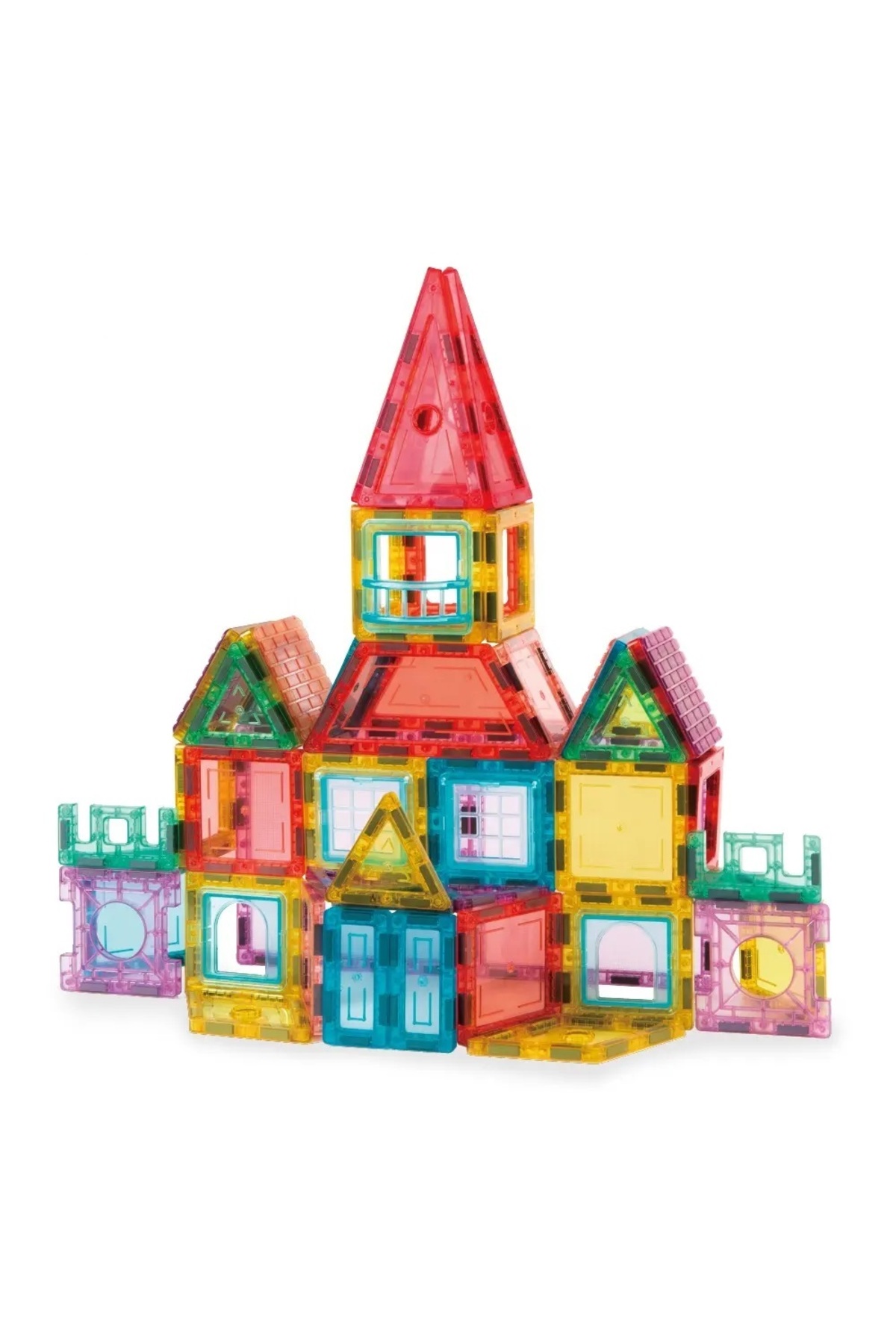 Playaks Zeka Geliştirici Magnetic Tiles Construction Blocks 66 Parça ...