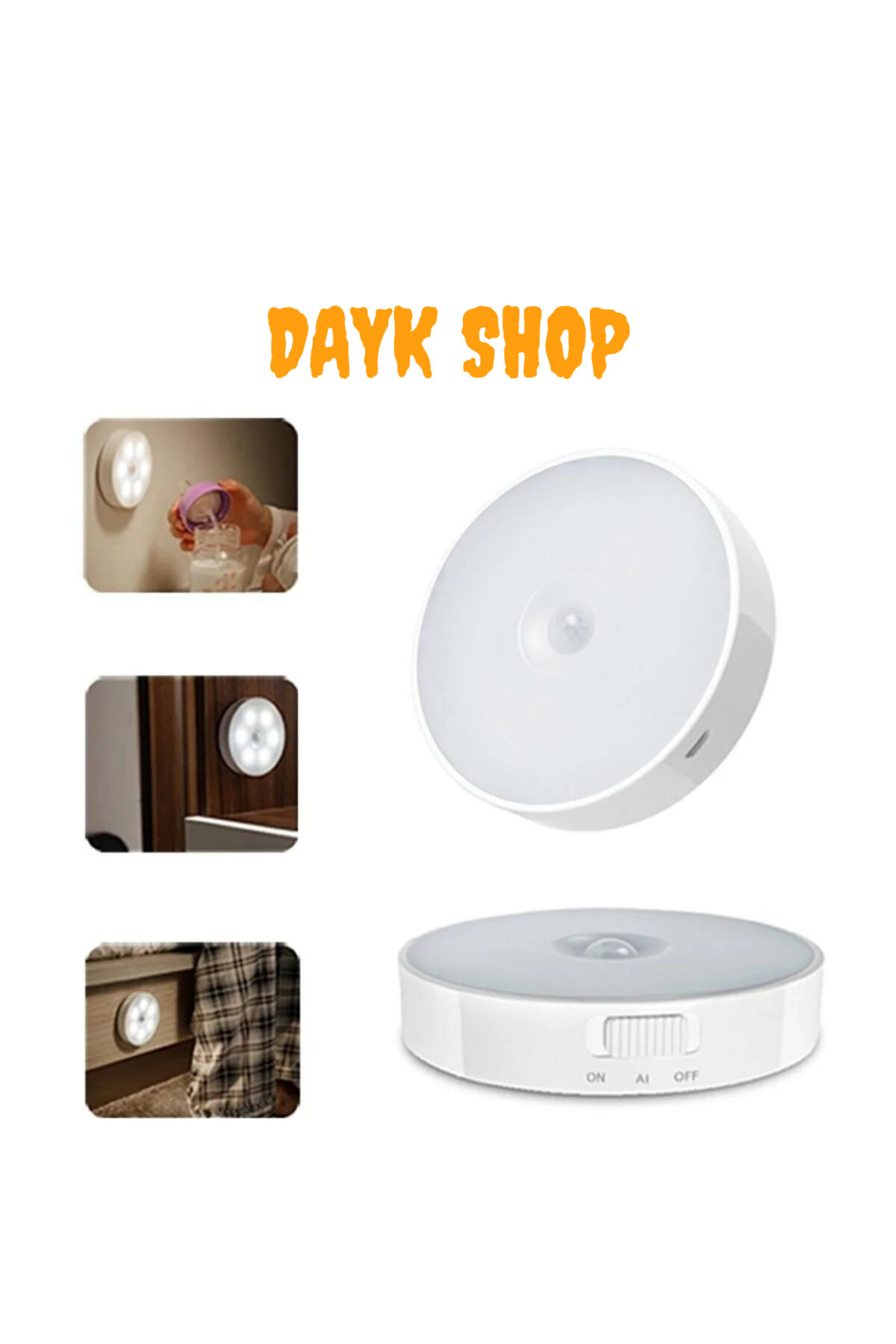 Genel Markalar DAYK Hareket Sensörlü Usb Şarj Edilebilir Led Işık Lamba ...