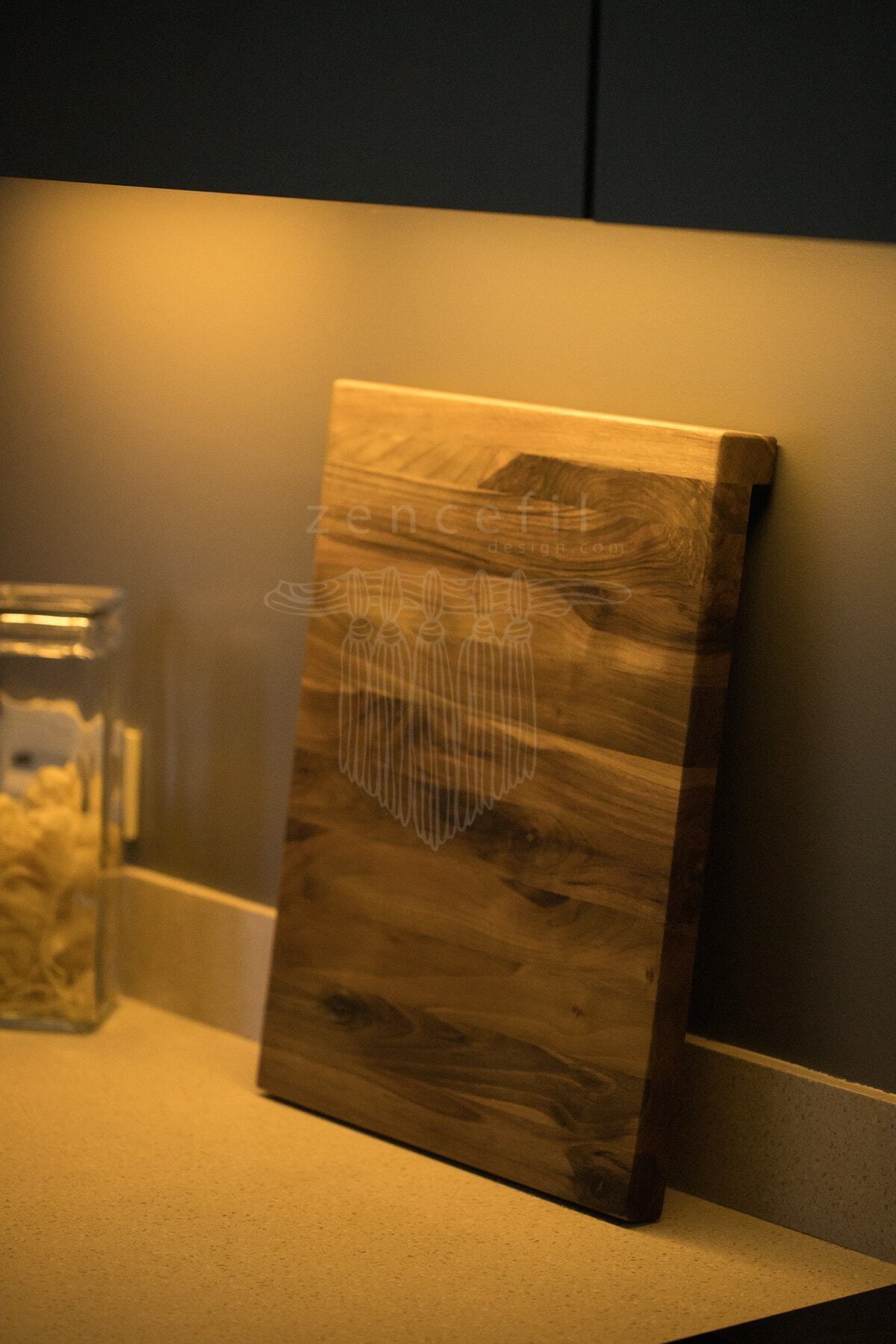 Zencefildesign 40x50cm Ceviz Ağacı Tezgah Üstü Dev Boy Kesme Tahtası ...