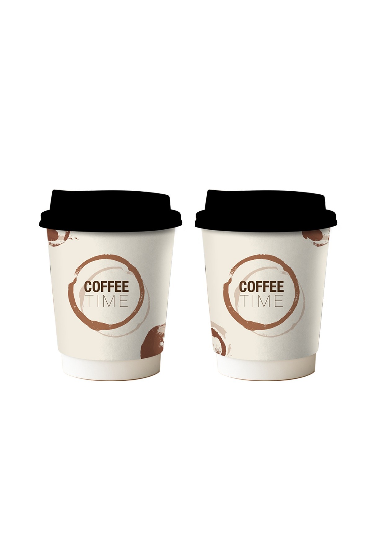 KUZEY YILDIZI CUP 14 OZ DOUBLE WALL COFFEE TİME SİYAH KAPAKLI KARTON ...