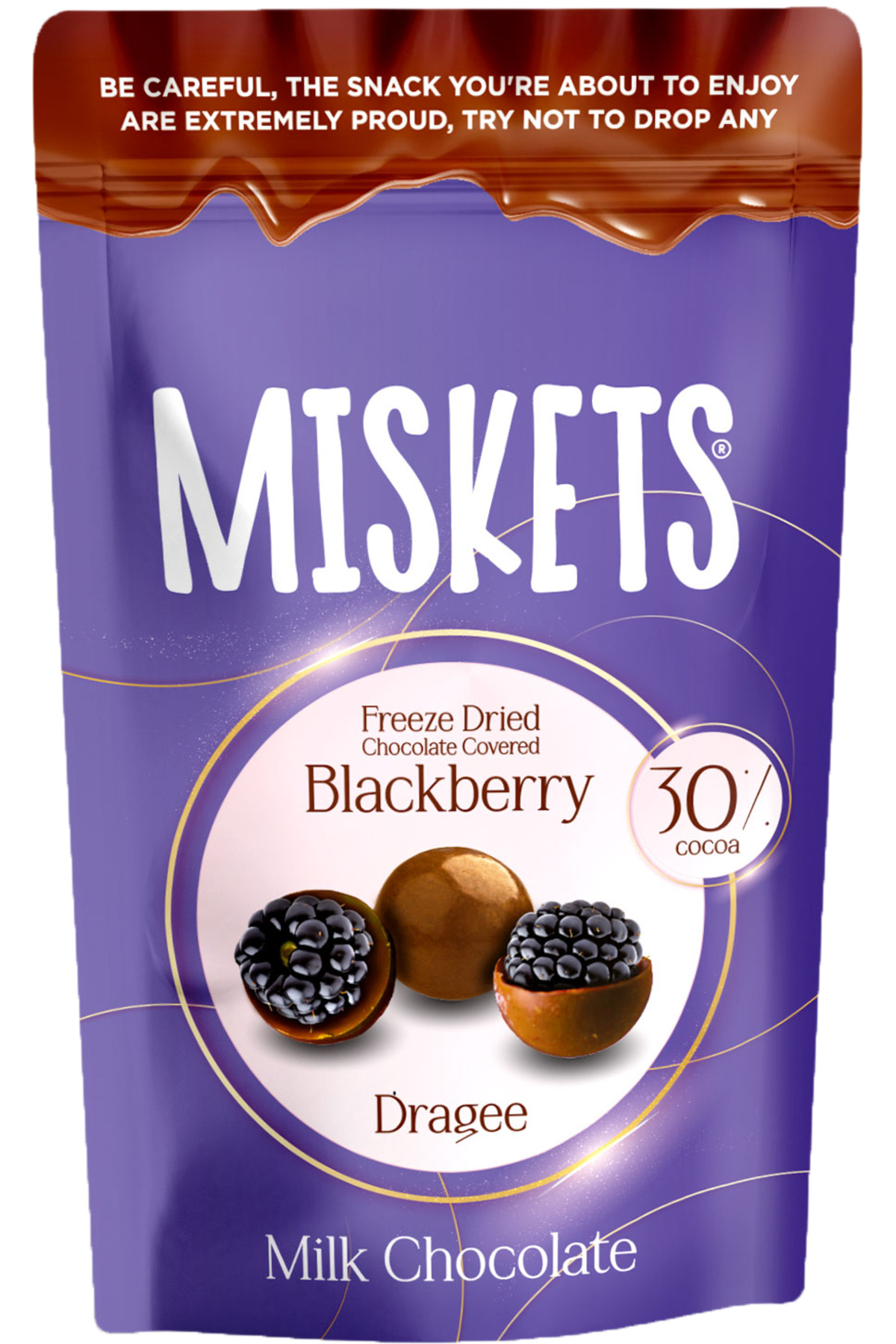 Miskets Sütlü Çikolata Kaplamalı Dondurularak Kurutulmuş Bögürtlen 80 ...