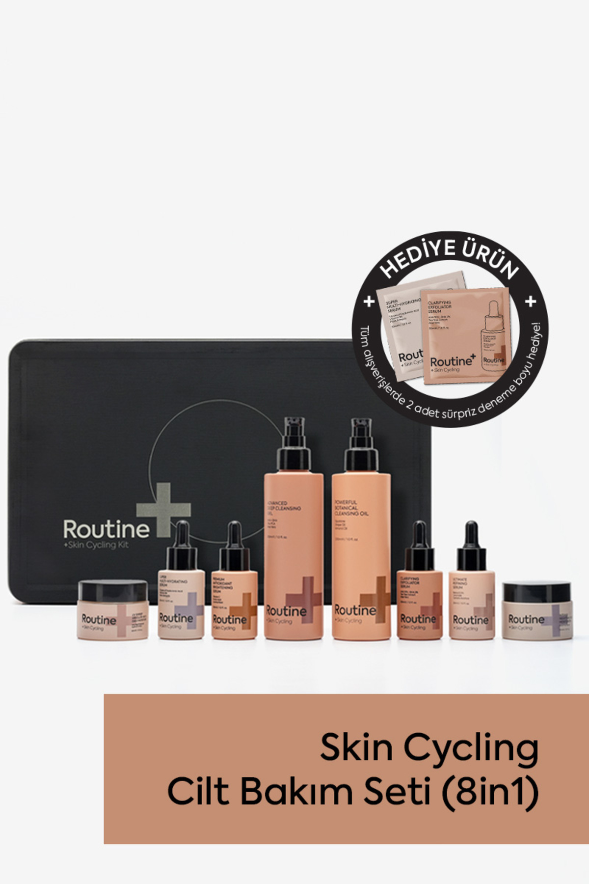 Routine+ Cilt Bakım Seti Skin Cycling Cilt Bakım Döngüsü Seti (8in1 ...