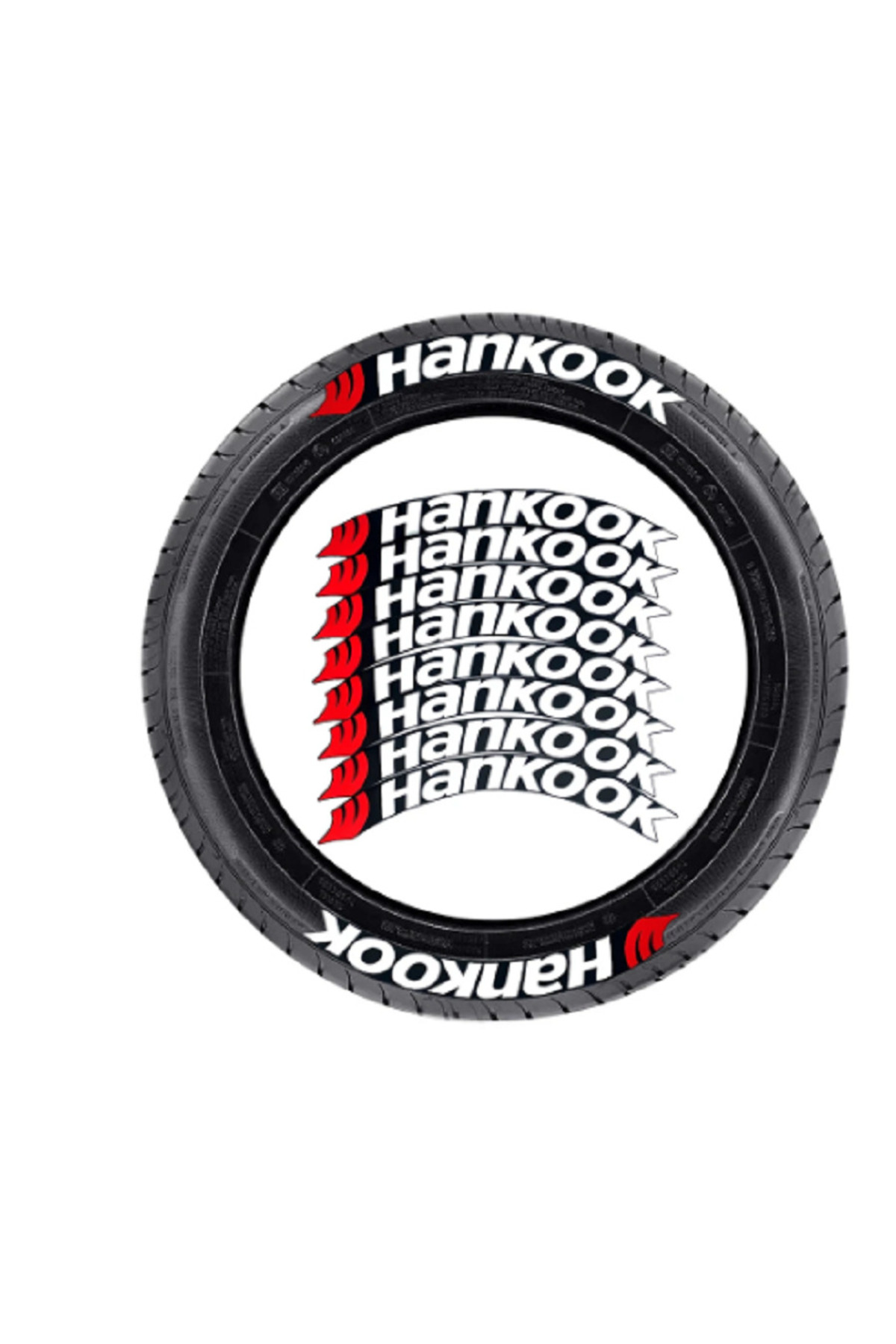 OTOELİT LASTİK YAZISI / ARABA LASTİK YAZISI / TİRE TEXT HANKOOK 8 Lİ ...