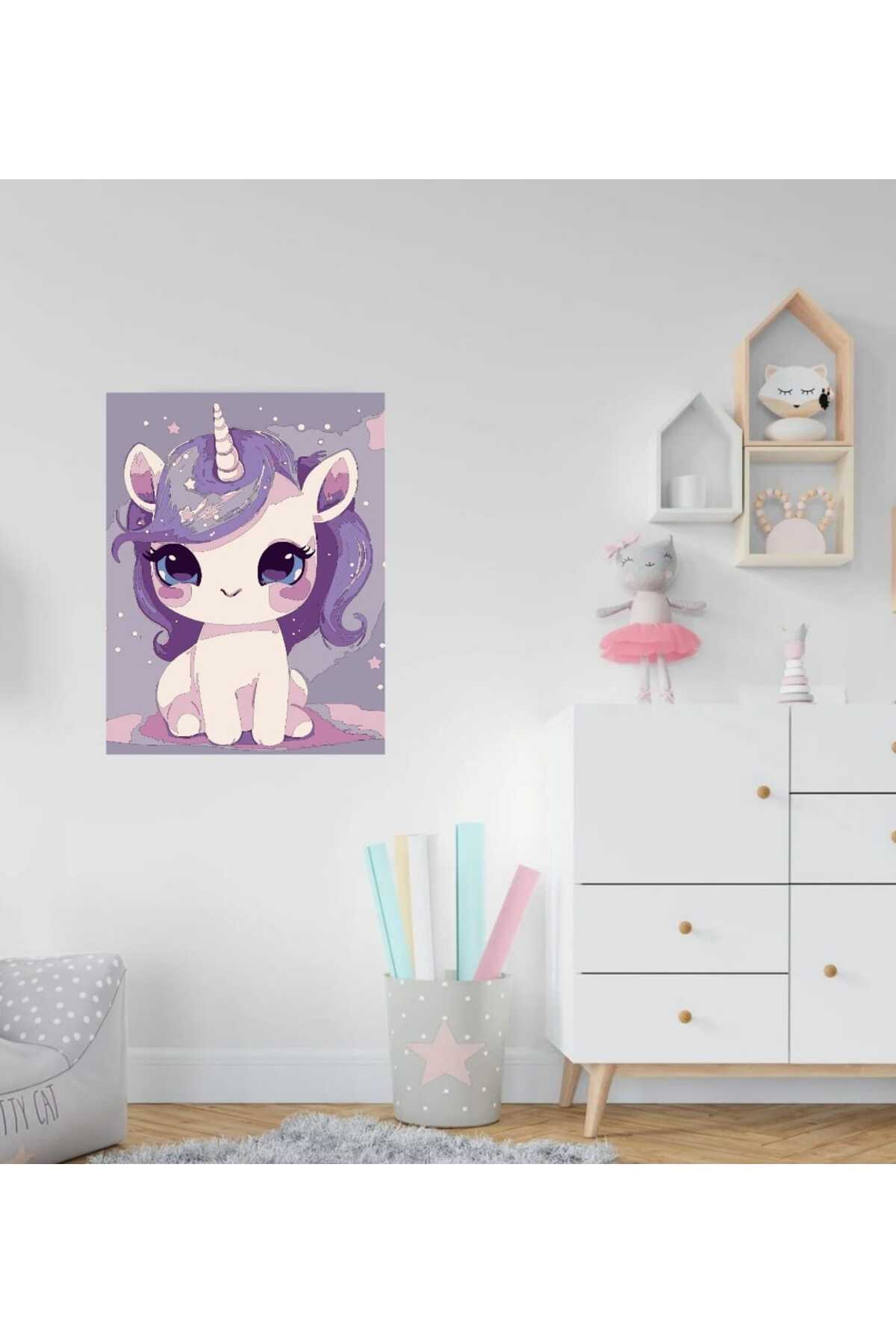 Lamba Cini Sayılarla Boyama Kasnaklı Tablo Seti Fırça Boya Dahil 30x40 ...