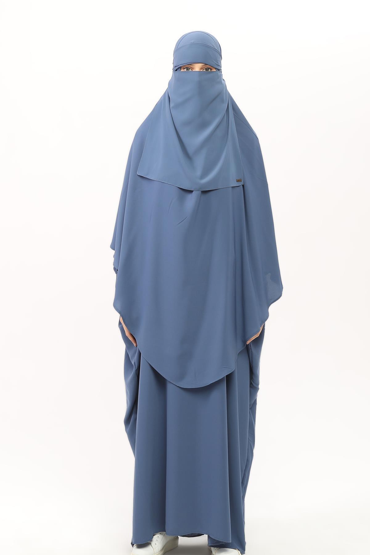 Altobeh Sultanbaş Nikaplı Çarşaf Cilbab Khimar Abaya Kolu Lastikli ...