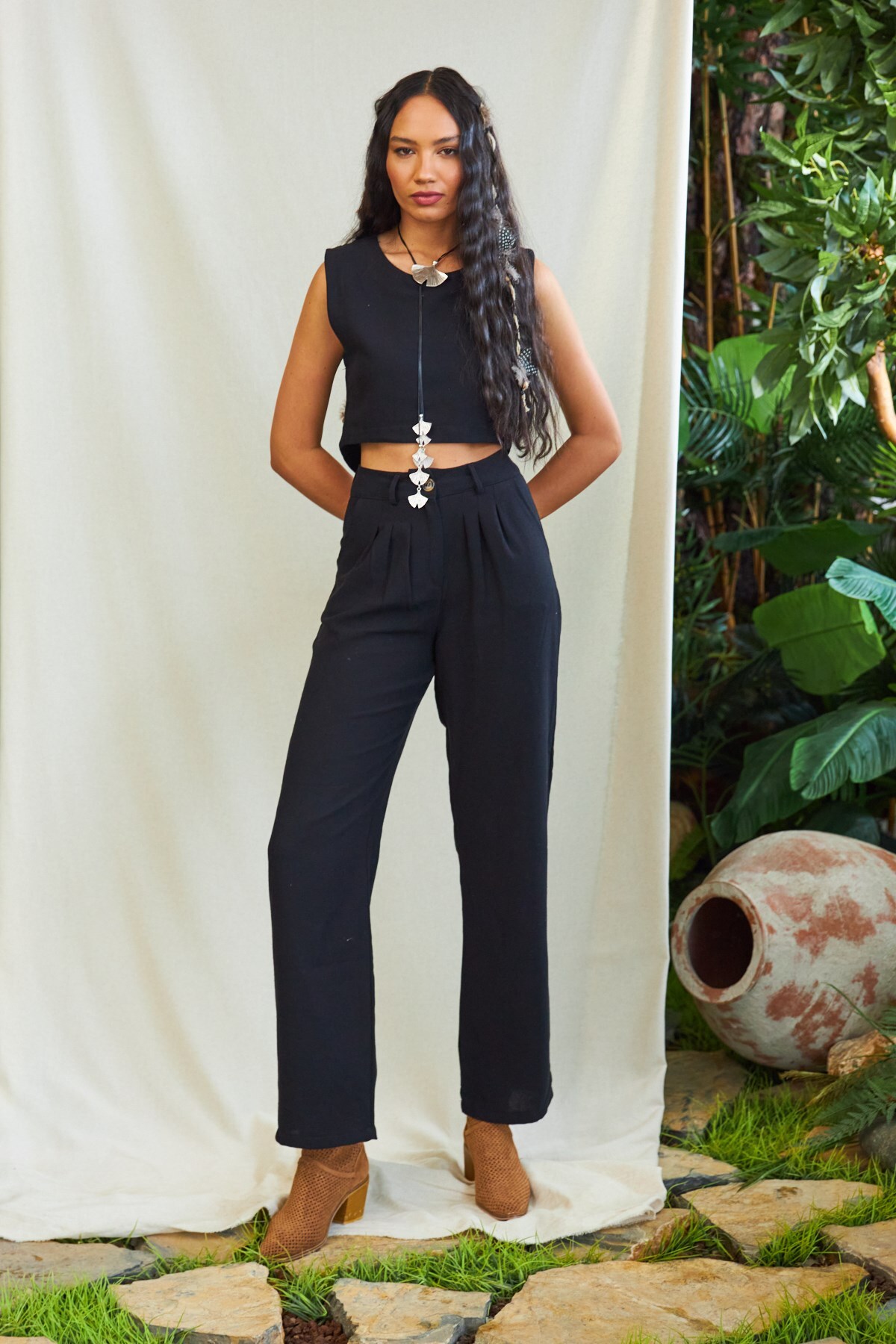 GIA-ART Bluz Palazzo Keten Alt-Üst Takım - Fiyatı, Yorumları