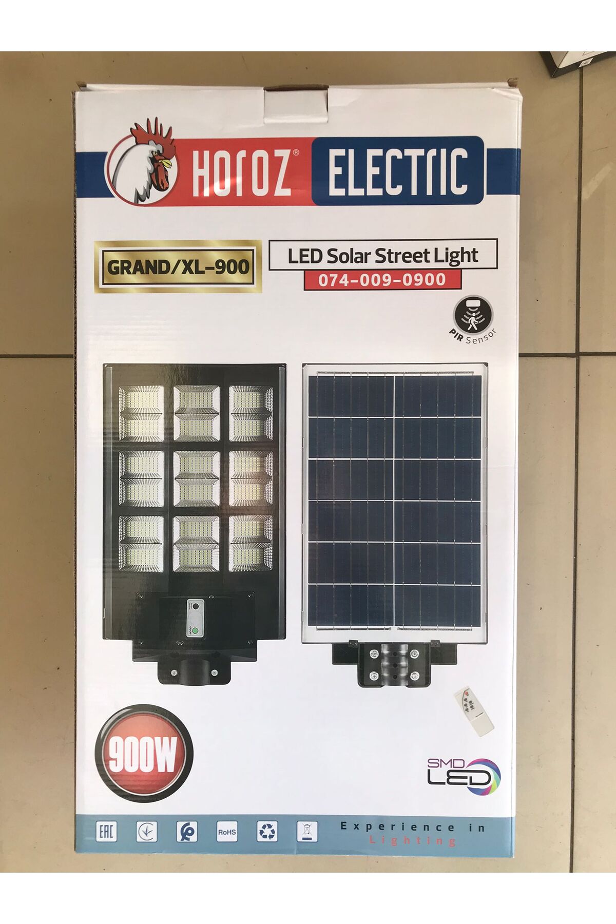 Horoz 900W KUMANDALI GÜNEŞ ENERJİLİ SOLAR SOKAK ARMATÜR GRAND-XL/900 ...