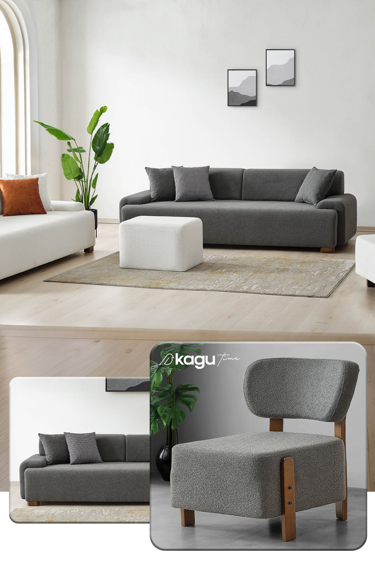 Kagu Time Teddy Sofa Koltuk Takımı Puflu 3 3 1 Fiyatı, Yorumları - Trendyol