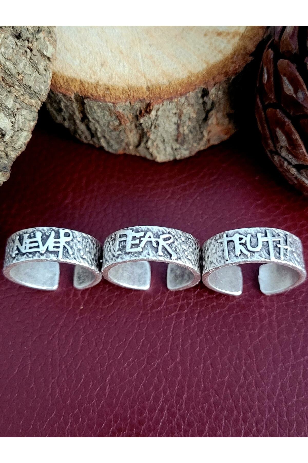 Antique Dolunay Antik Gümüş Kaplama El Yapımı Ayarlanabilir 3'lü Set ...