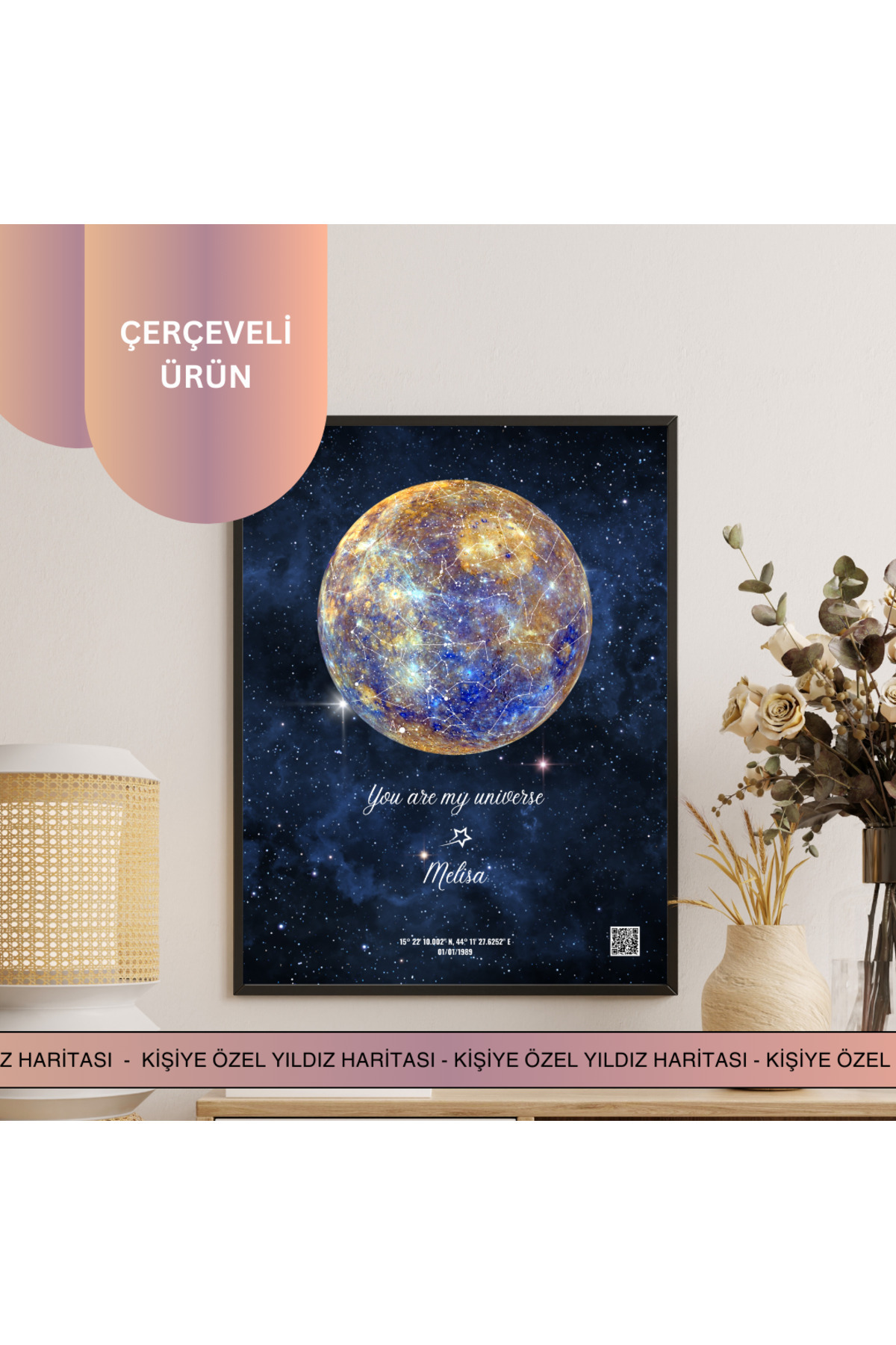 HEGS BB UNIVERSE GÖKYÜZÜ YILDIZ HARİTASI (34X44cm) HAPPY ENDINGS GIFT ...