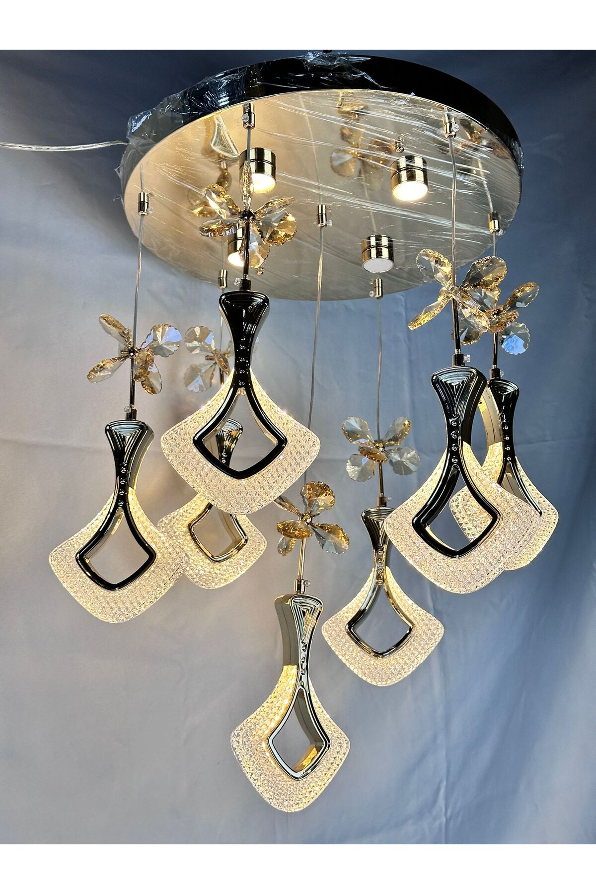 Led 7 Li Sarkıt Kelebek Taşlı 3 Renk Seçeneği (BEYAZ,SARI,G.IŞIĞI ...