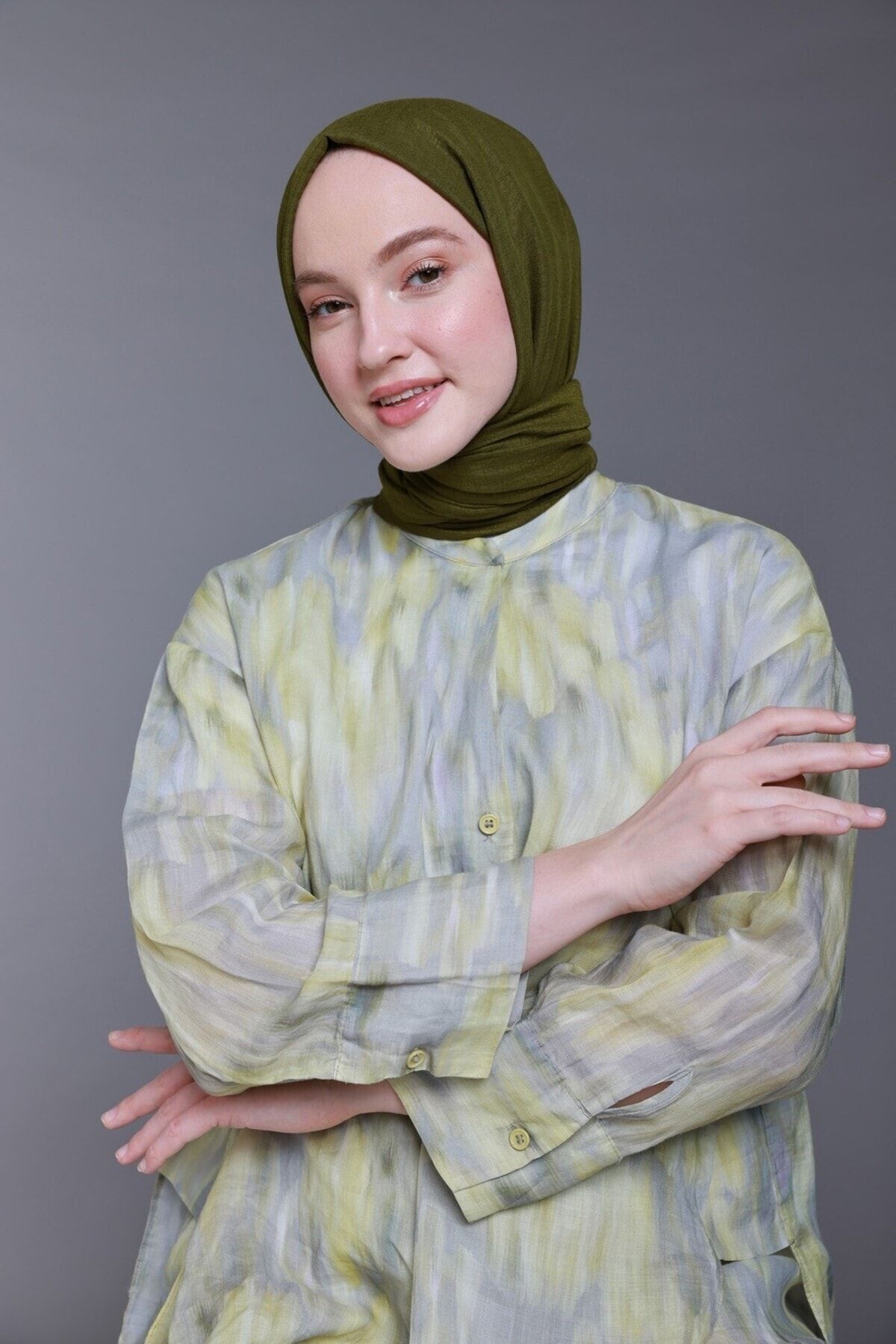 Modakaşmir Carre Cotton Serisi Şal Haki Fiyatı, Yorumları - Trendyol