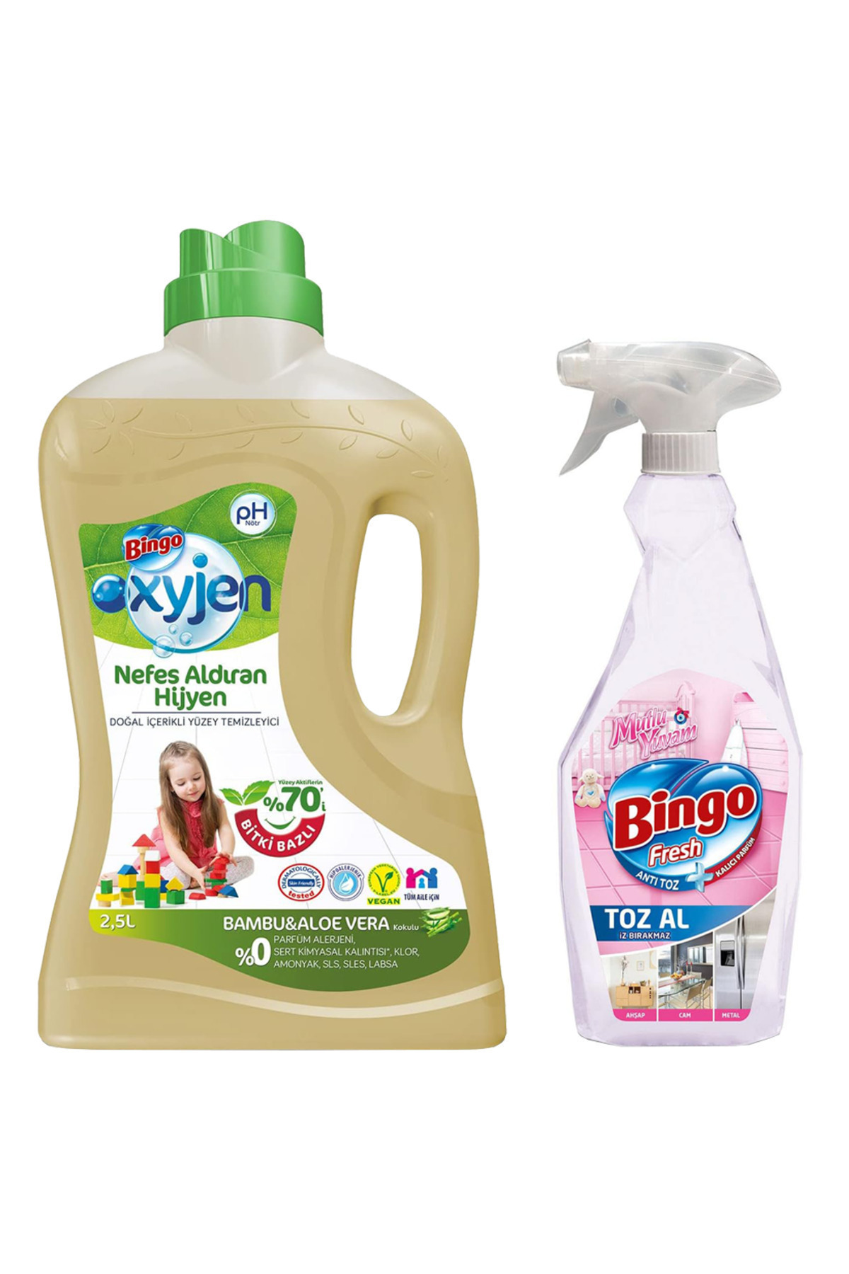 Bingo Oxyjen Bambu Aloevera Kokulu Yüzey Temizleyici 2,5 Lt & Mutlu ...