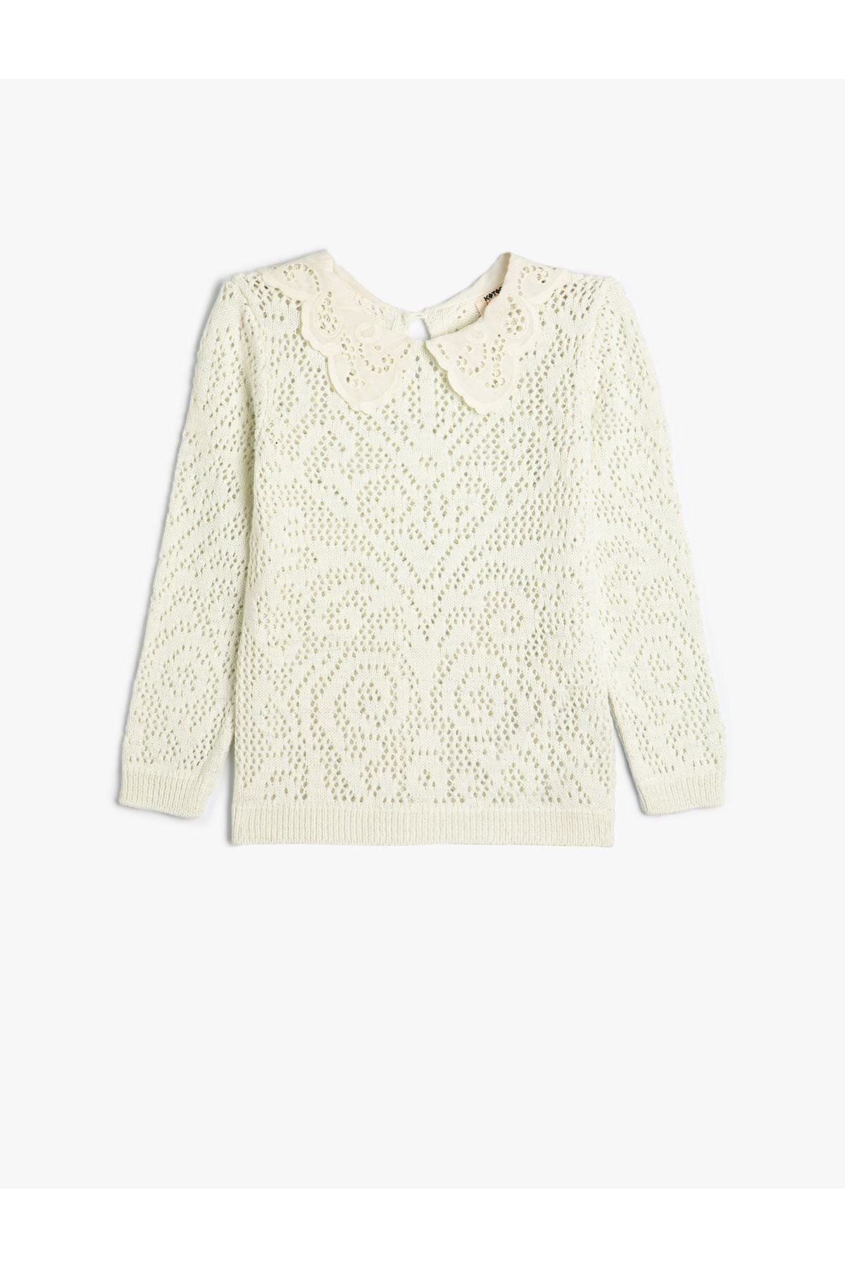 Koton Kız Çocuk Sweater Peter Pan Neck Long Sleeve 4WKG90028HT - Fiyatı ...