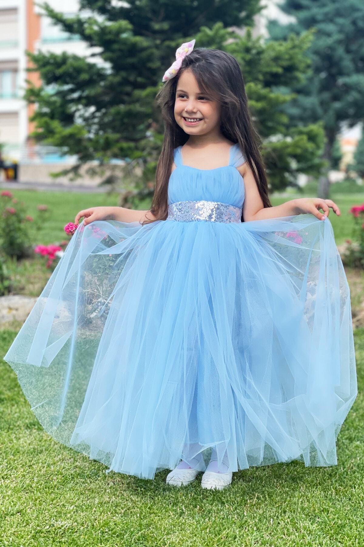 Asortik Kids Kız Cocuk Abiye Gece Elbisesi Düğün Kıyafeti 3-12 Yaş ...