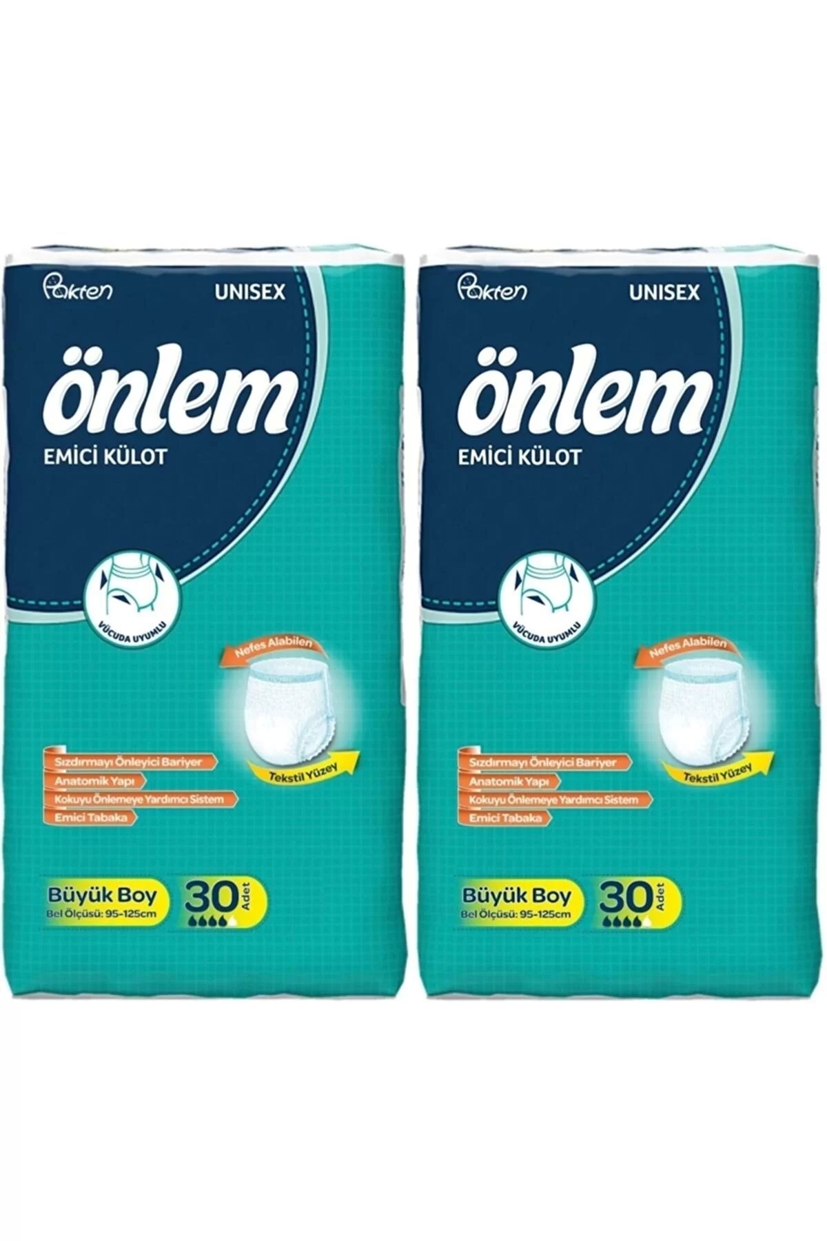 ÖNLEM Yetişkin Emici Külot Bezi Büyük Boy ( Large ) 30 Adet X 2 'li ...