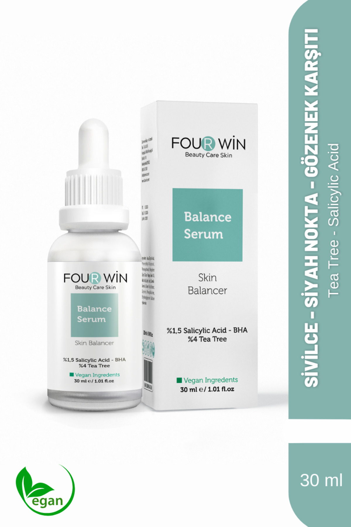 Four Win Gözenek Siyah Nokta Ve Sivilce Karşıtı Bakım Serum ( %1.5 ...