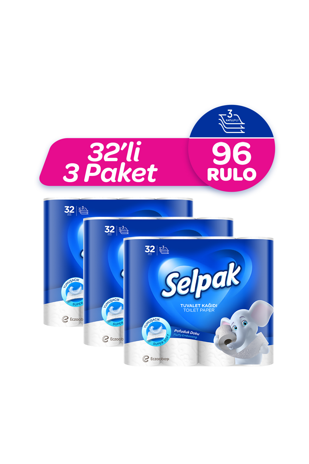 Selpak Tuvalet Kağıdı 32'li x 3 96 Rulo Fiyatı, Yorumları - Trendyol