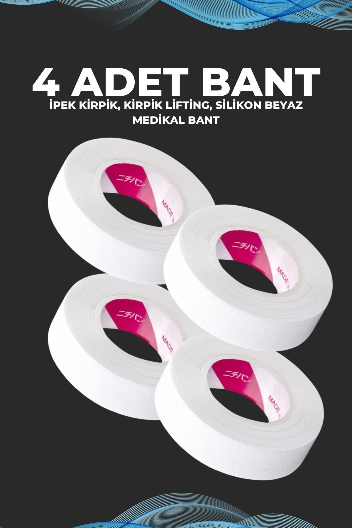 Magic Lash Ipek Kirpik Kirpik Lifting Bantı Medikal Göz Altı Beyaz Silikon Band 4 Adet Rulo ...