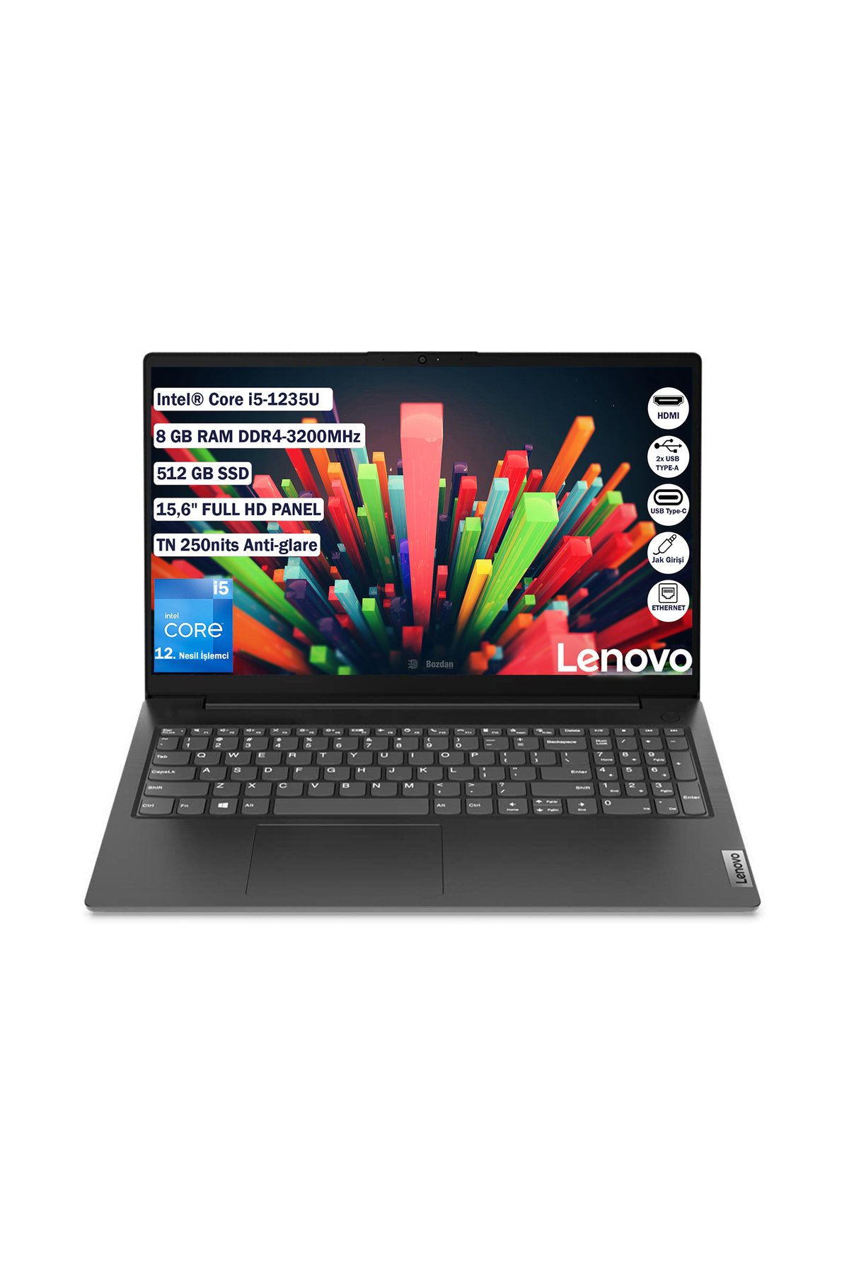 LENOVO V15 G3 Iap Core I5-1235u 8 Gb 512 Gb Ssd Freedos 15,6" Fhd ...