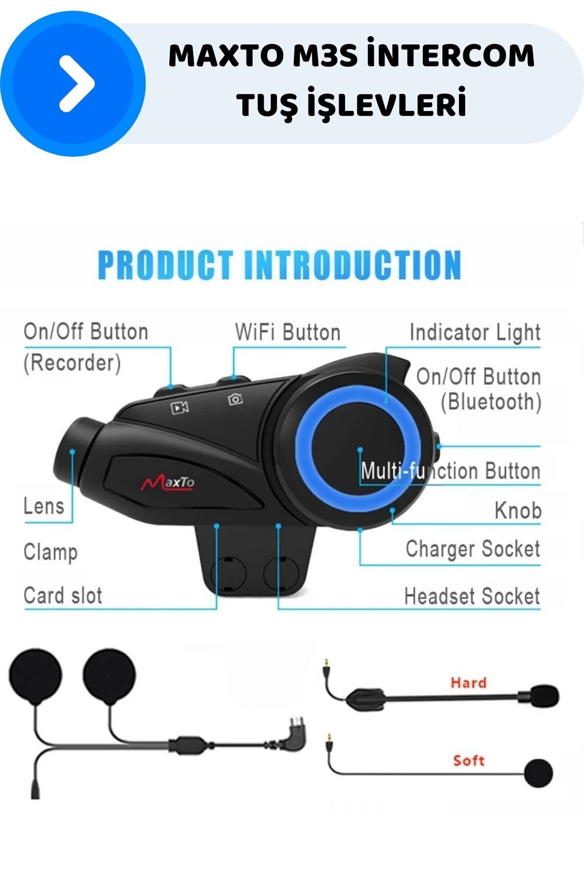 solutions technology Maxto M3S Serisi 2K HD 1440P Kameralı İntercom ...
