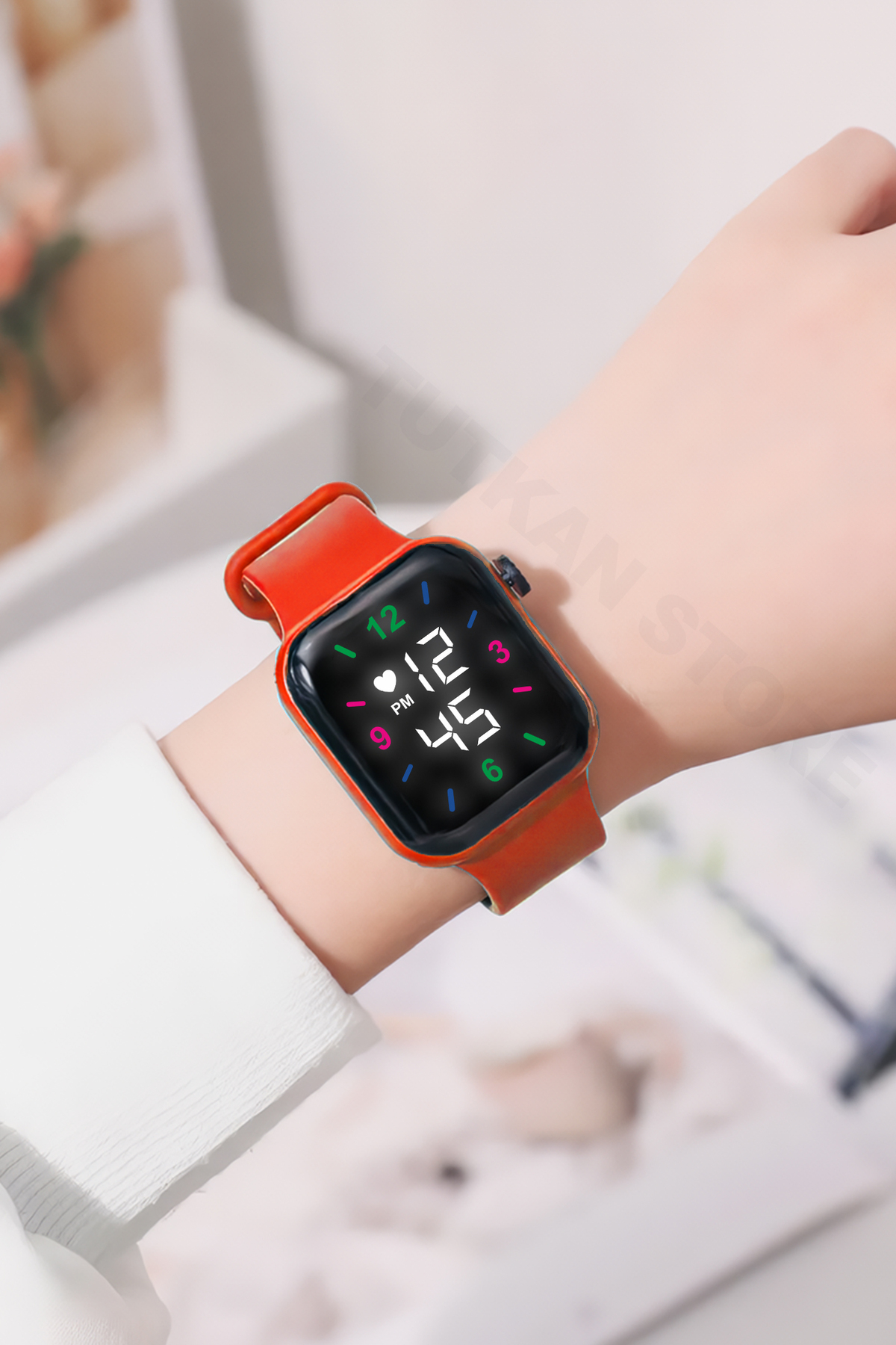 tutkanstore Yeni Moda Çocuk Kol Saati Dijital Gökkuşağı Renkli Led ...