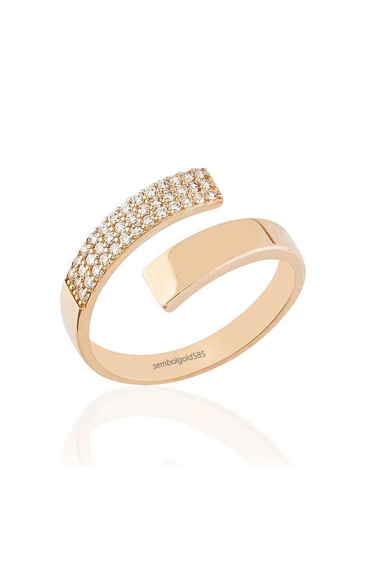 Sembol Gold Rose Altın Eklem Yüzük Taşlı 14k Gold Fiyatı Yorumları