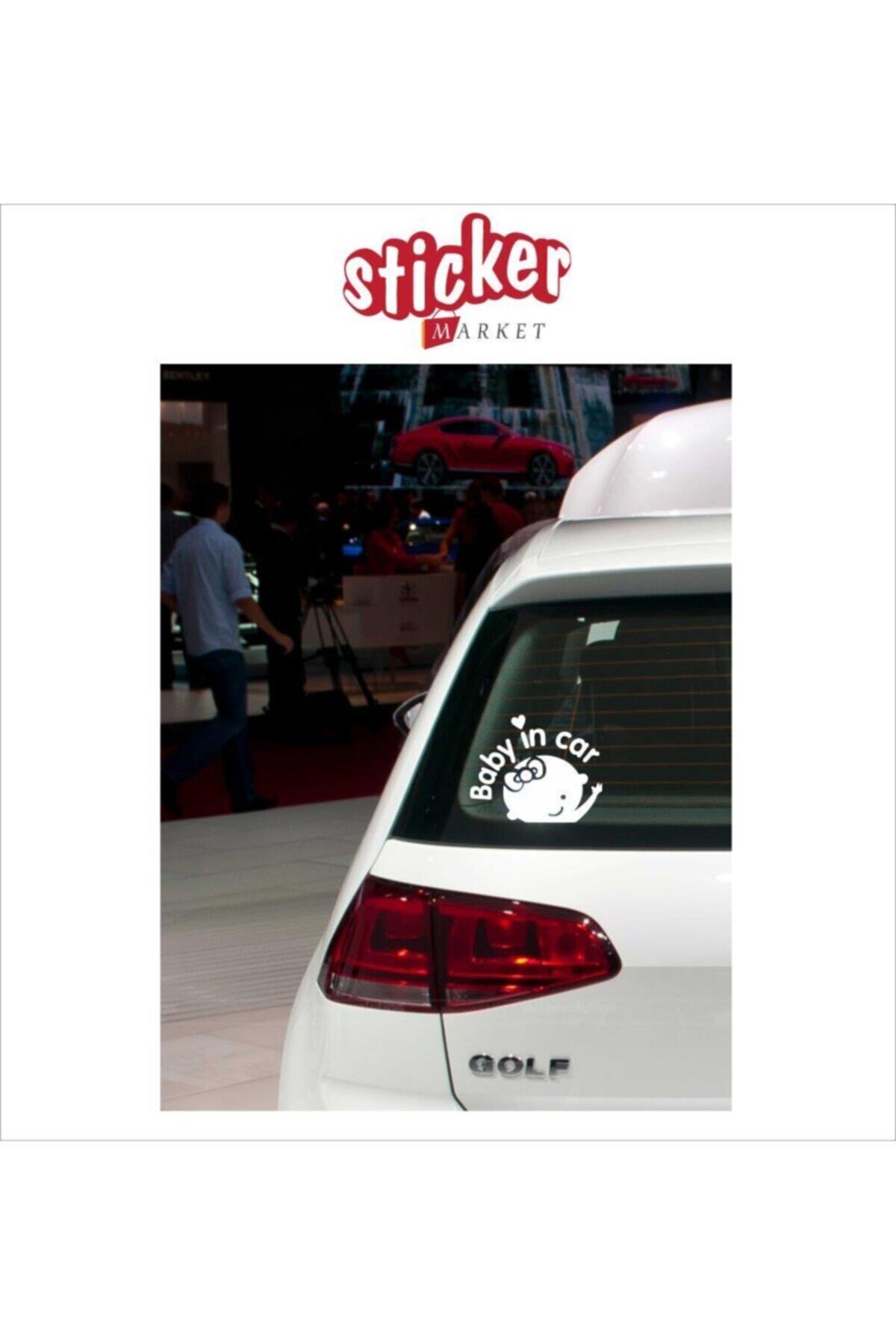 Sticker Market Baby In Car Beyaz Renk Sticker - Fiyatı, Yorumları