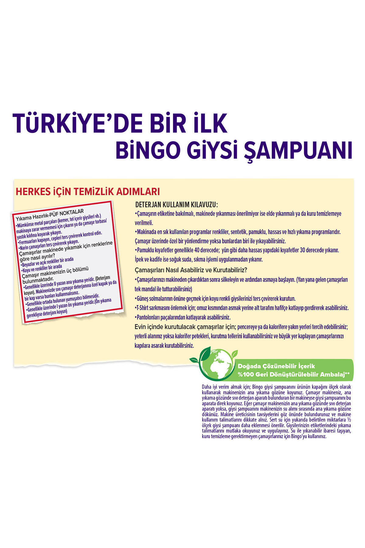 Bingo Giysi Şampuanı Karma Paket 3l 2'li Fiyatı, Yorumları - Trendyol