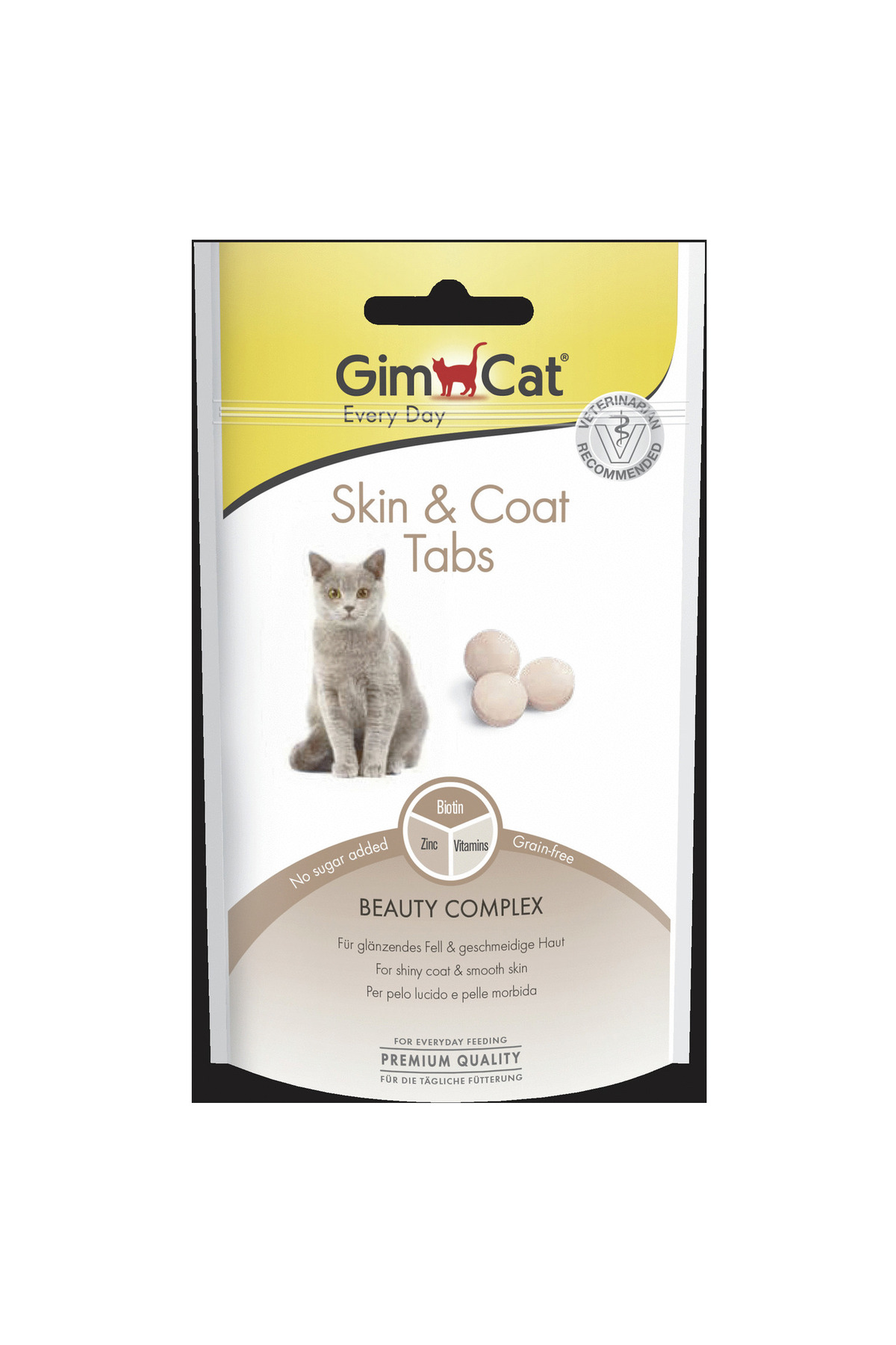 Gimcat Skin Coat Tabs Deri ve Tüy Sağlığı için Kedi Ödül Tableti kedi ...