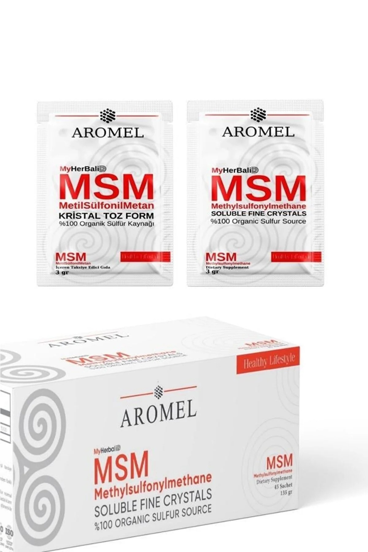 Aromel Msm Metil Sülfonil Metan | Methyl Sulfonyl Methane | 135 Gr | 45 ...