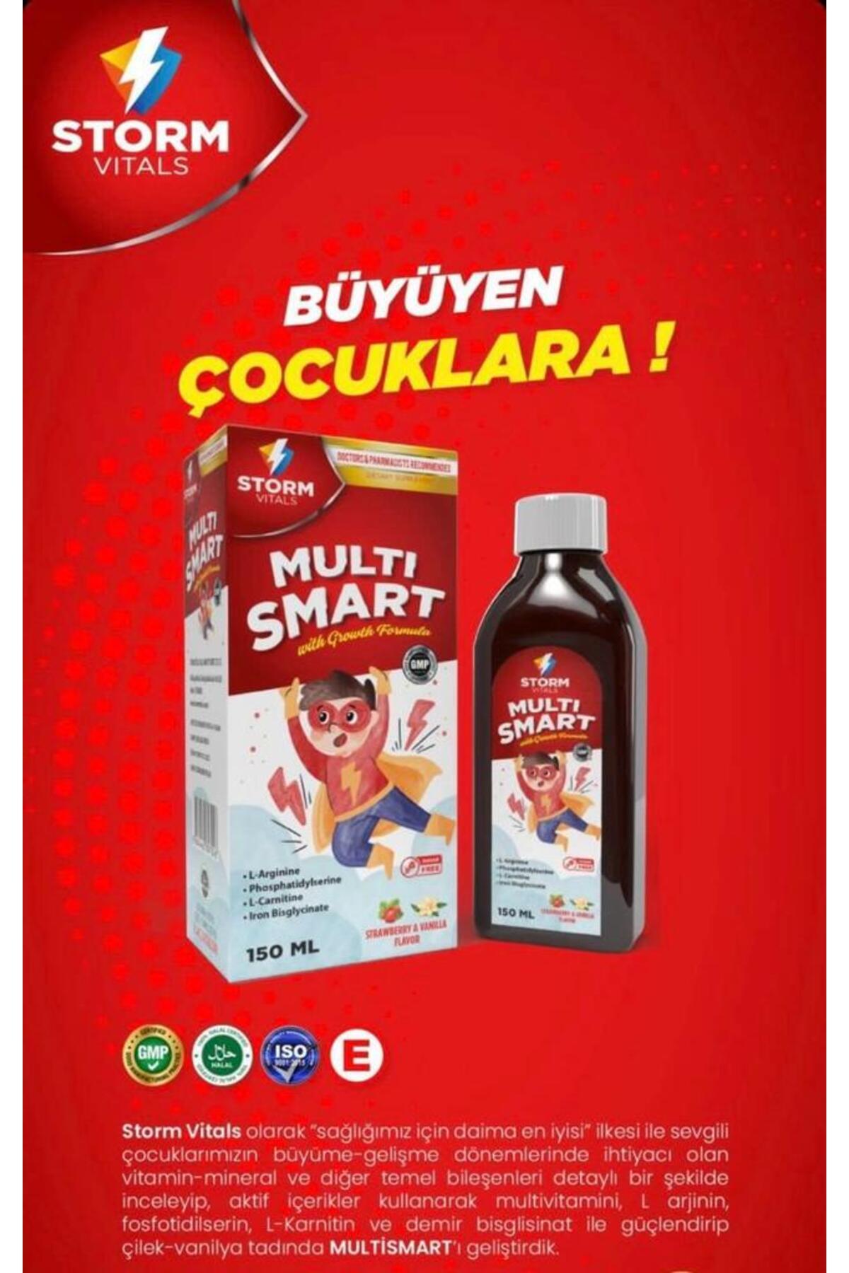 STORM VİTALS Multismart- Büyüme Formülü- L-arginin, Fosfotidilserin ...