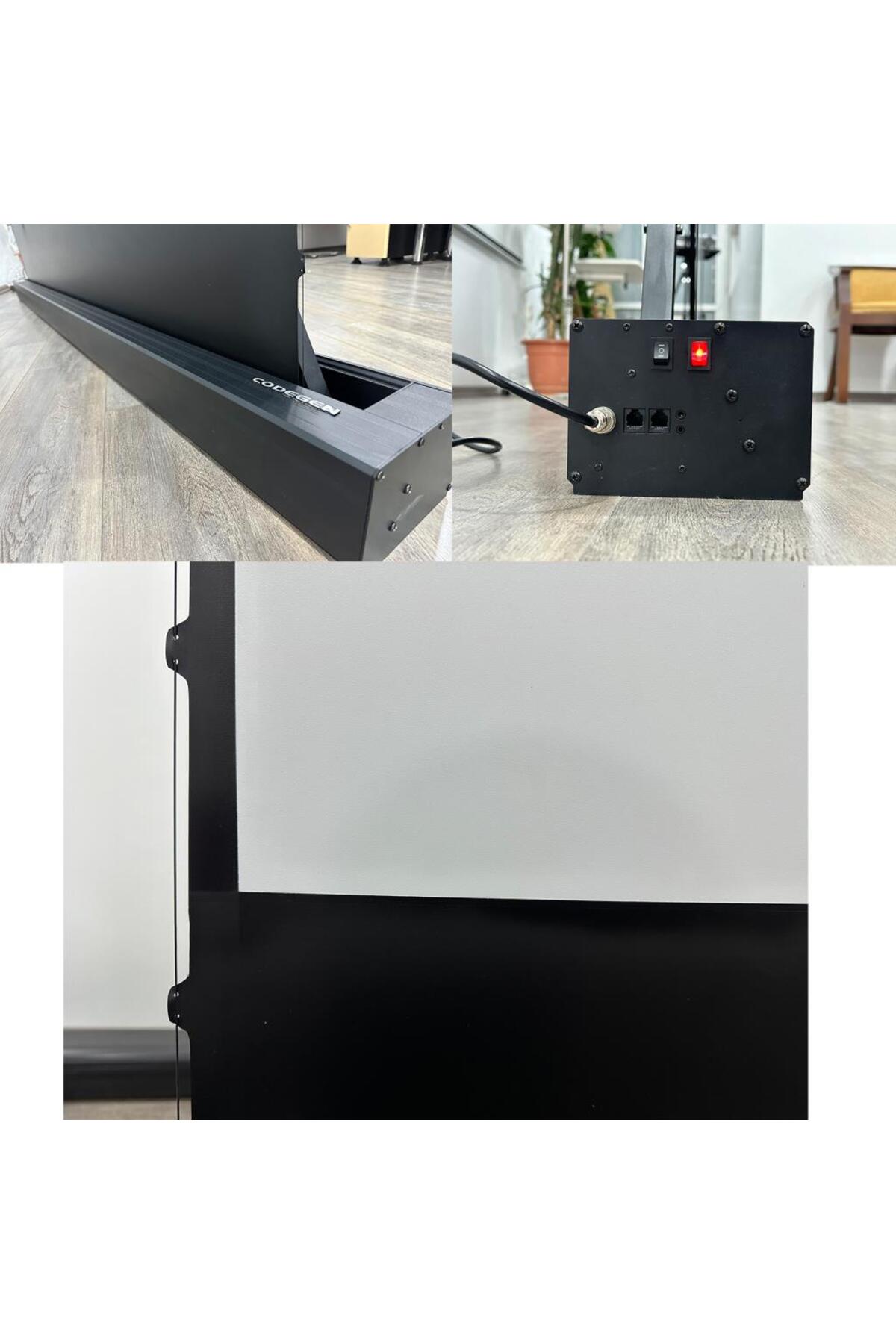 CODEGEN 212x123 cm Taşınabilir Portatif Elektrikli Pull Up Floor Screen ...