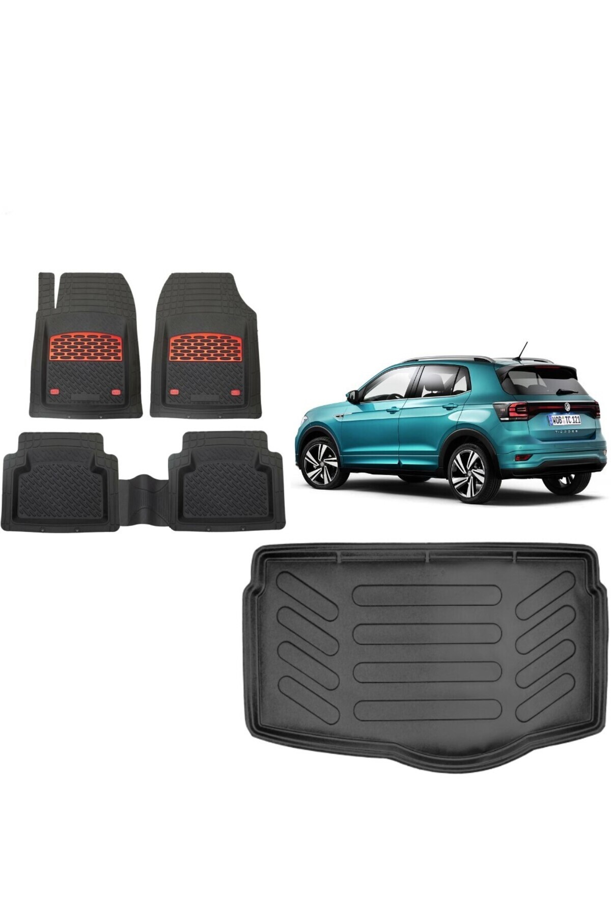 TEAMCAR Volkswagen T-Cross 2024 Model 3D Alt Bagaj Havuzu+3D Havuzlu ...