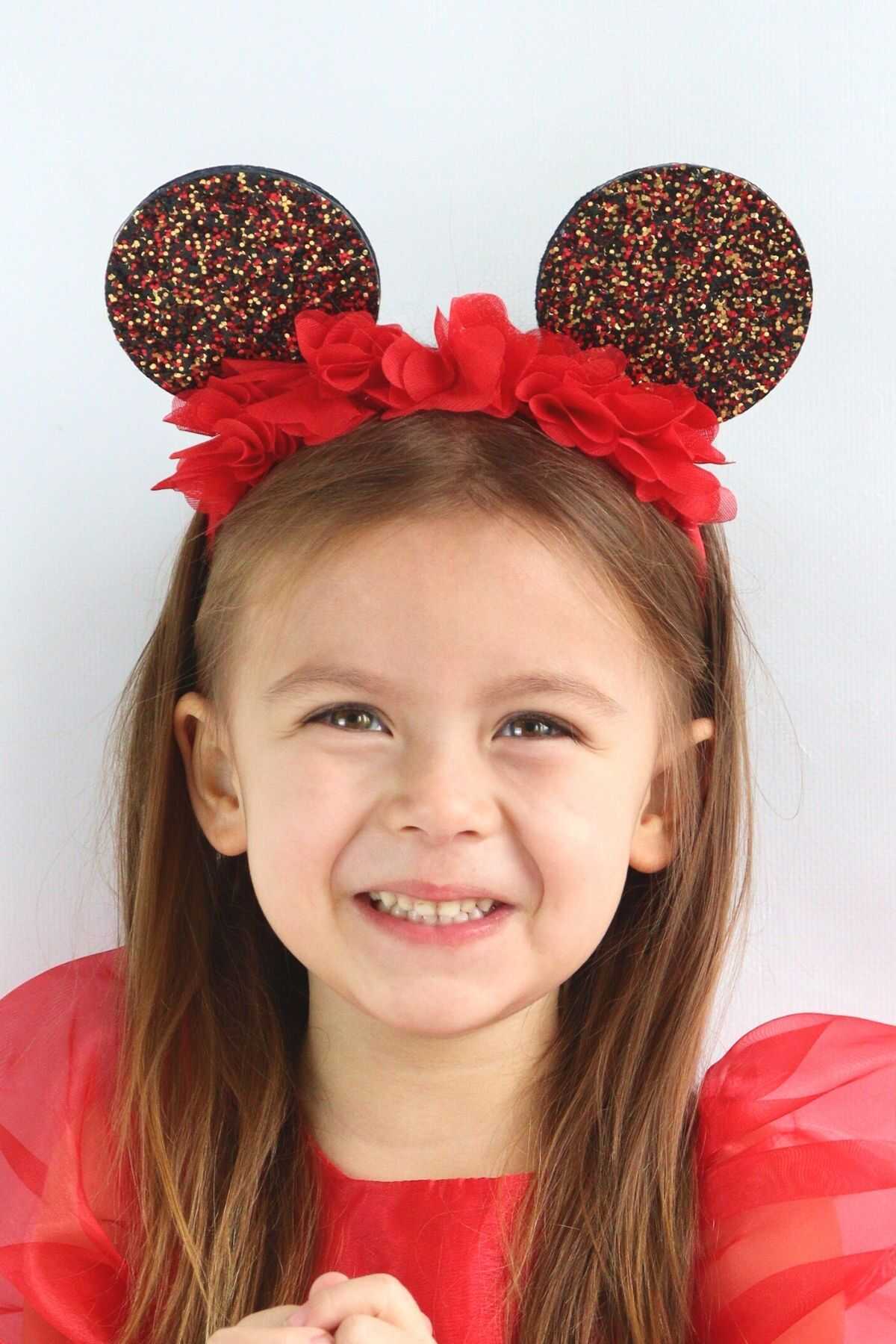 Little Honey Bunnies Minnie Mouse Kulaklı Simli Kırmızı Taç Fiyatı ...