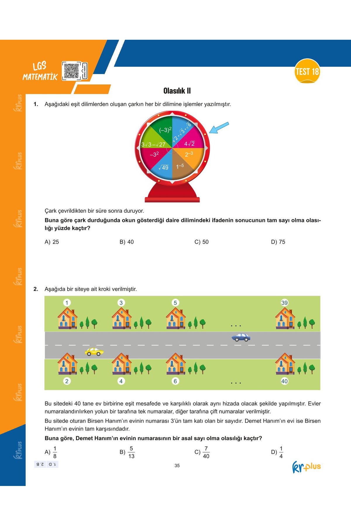 KR Akademi Yayınları KR Plus LGS Relaks Matematik Soru Fasikülü Fiyatı ...