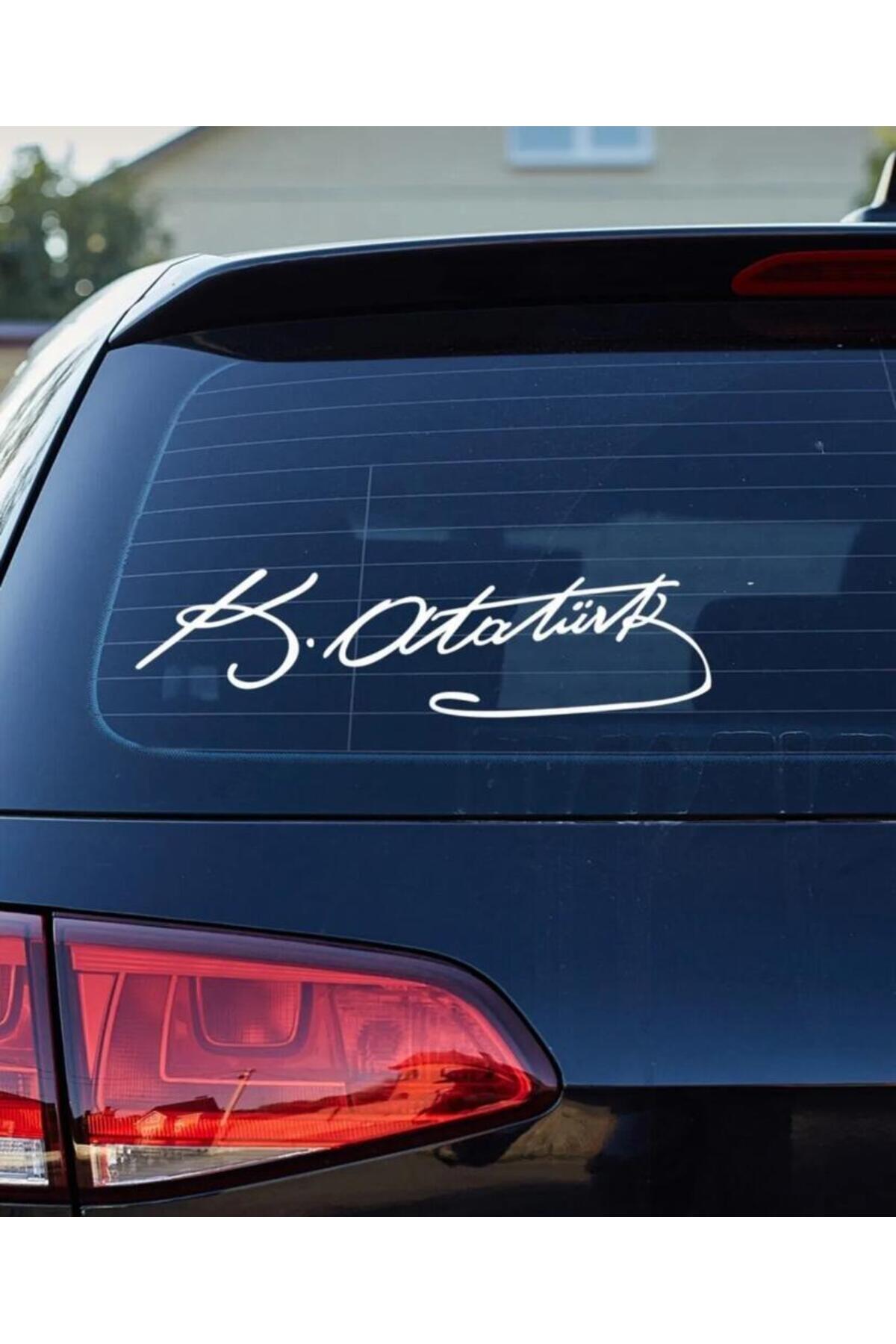 HFZ WORKS KEMAL ATATÜRK İmzası Sticker Araç Sticker Motorsiklet Sticker ...