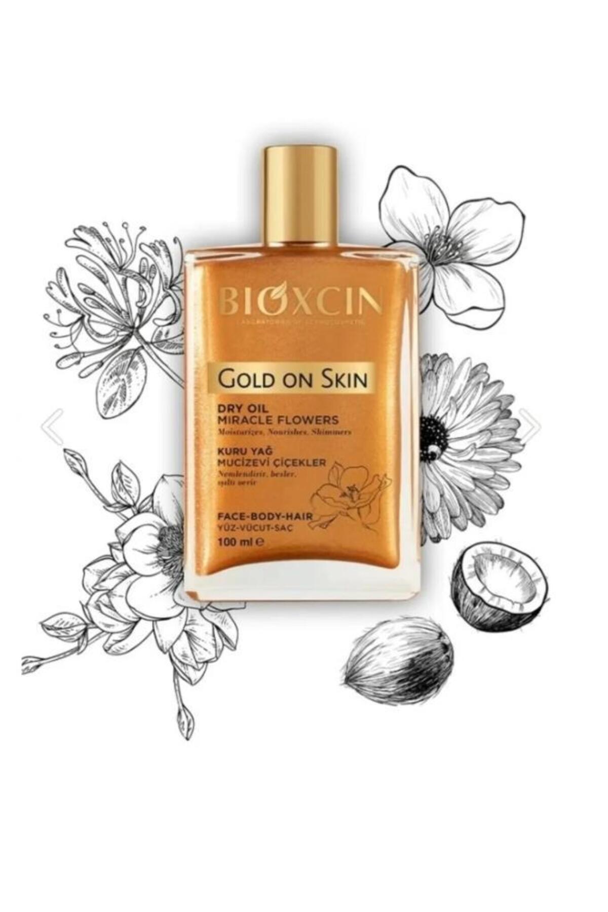 Bioxin Bioxcin Gold on Skin Yüz Vücut Saç Mucizevi Çiçekler Simli Kuru ...