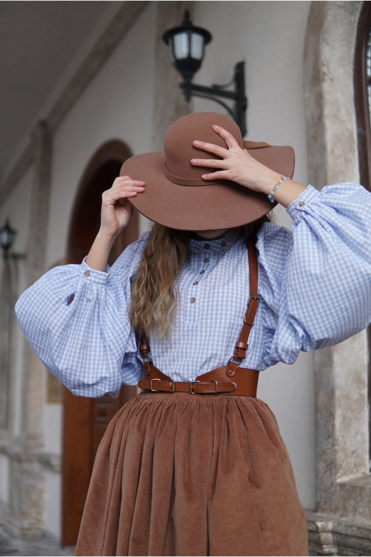 Launes Pötikareli Mavi-Beyaz Balon Kollu Vintage Gömlek Fiyatı ...