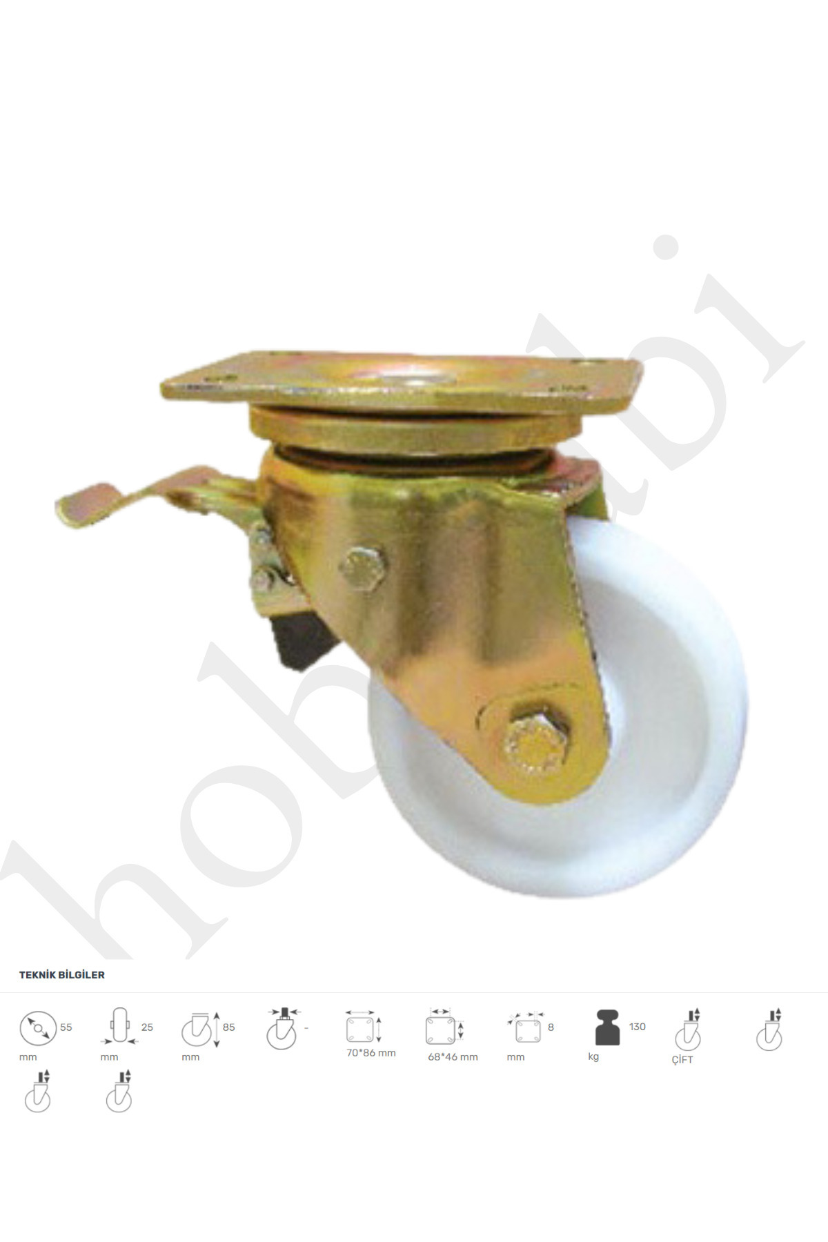 HOBİDABİ Frenli Ağır Yük Tekeri Nakliye Döner Tablalı Yük Için Sanayi ...