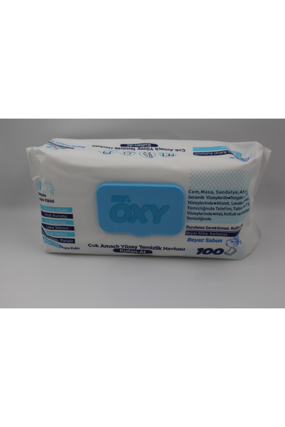 MR.OXY Mr. Oxy Beyaz Sabunlu Çok Amaçlı Yüzey Temizleme Havlusu 100'Lü ...