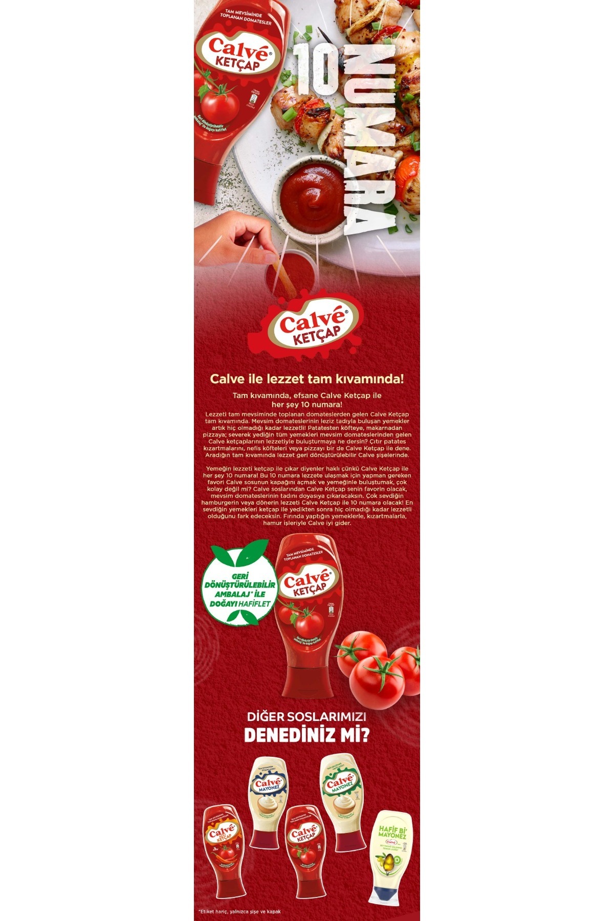 Calve Ketçap 600 G Mayonez Yağı Azaltılmış 540 G 2'li Set X3 Adet ...