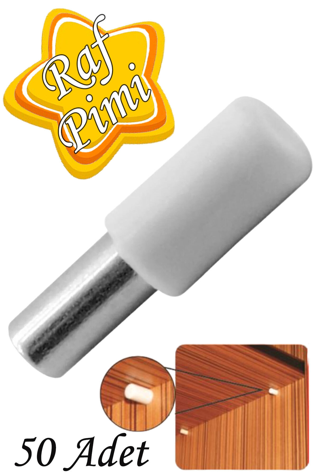 GLASWEN Raf Pimi Plastik Başlı Cam Tutucu Çivisi Mobilya Dolap Pimi ...