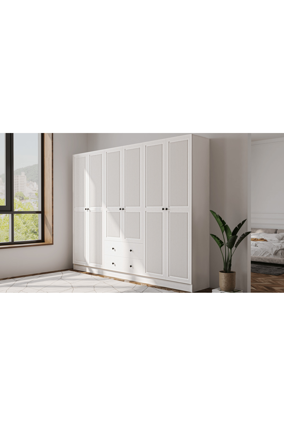 Zenio Atlas 6 Kapaklı 2 Çekmeceli Gardırop - Fiyatı, Yorumları